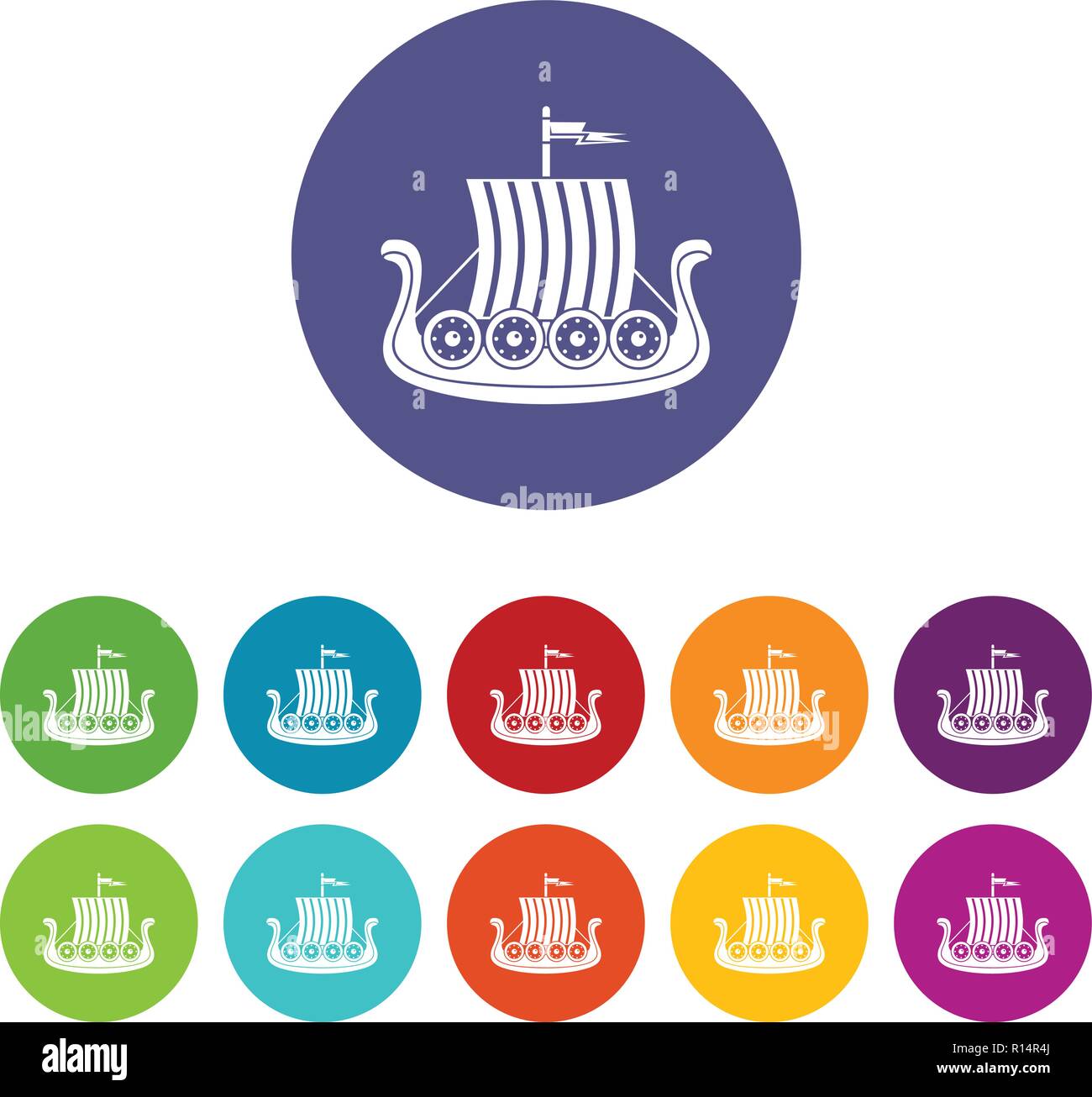 Sail icons set vector color Stock Vector Image & Art - Alamy