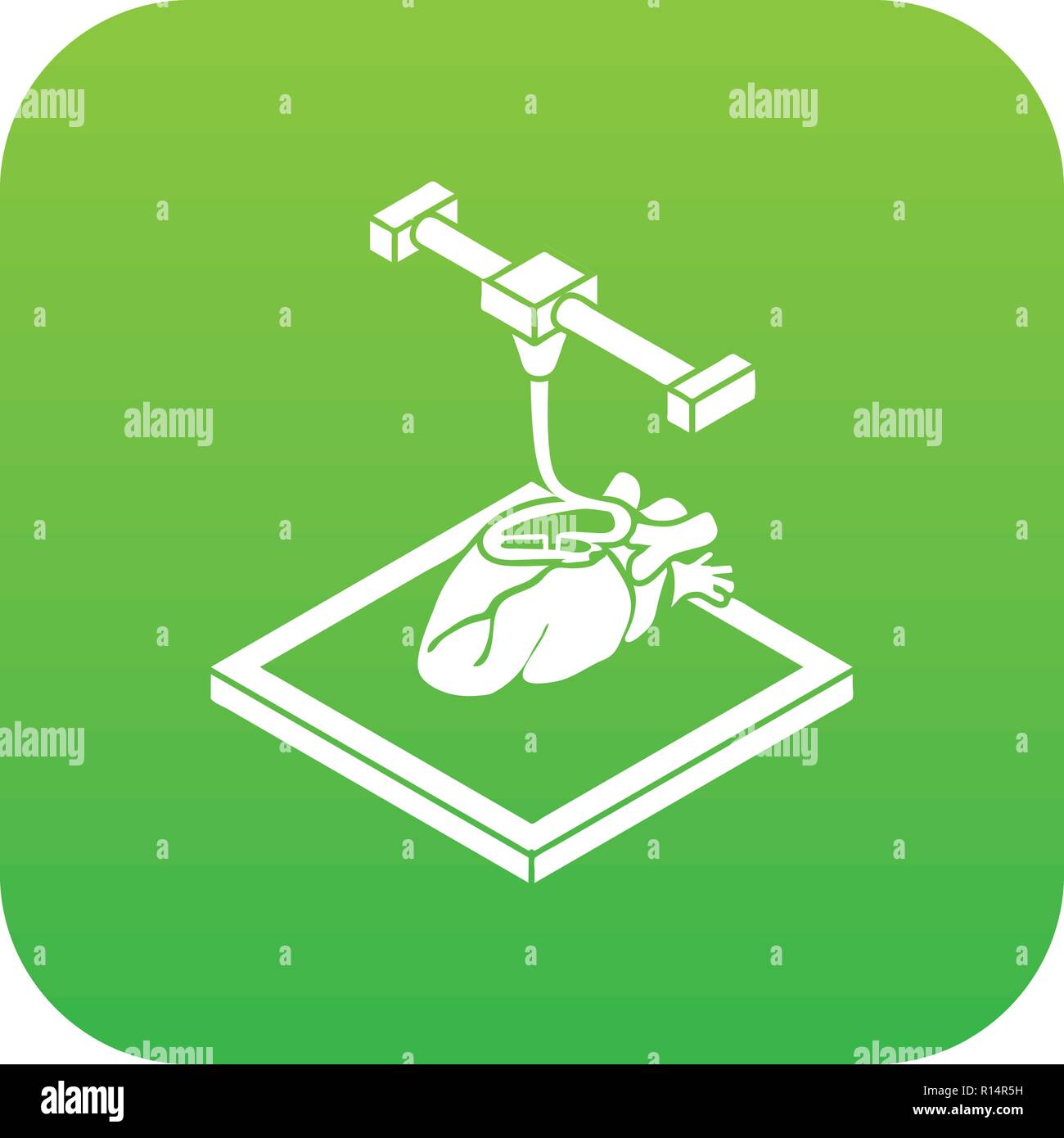 Heart printing icon simple Stock Vector Images - Alamy