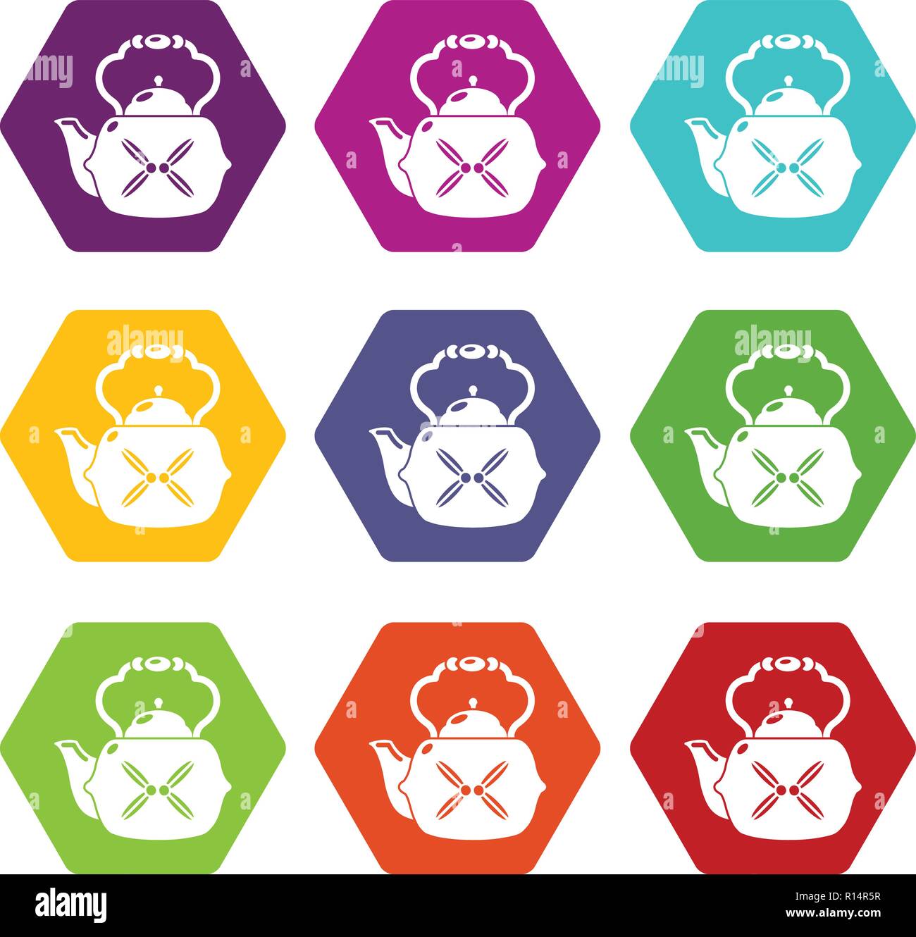 Electric vintage kettle isolated Stock Vector Images - Alamy