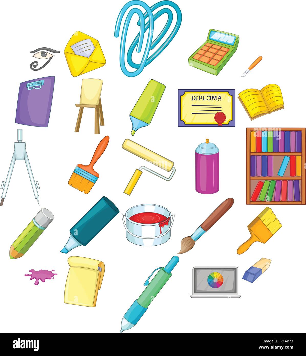 Image icons set, cartoon style Stock Vector Image & Art - Alamy