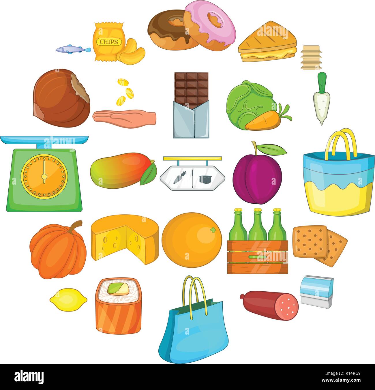 Cheese shop icons set, cartoon style Stock Vector Image & Art - Alamy