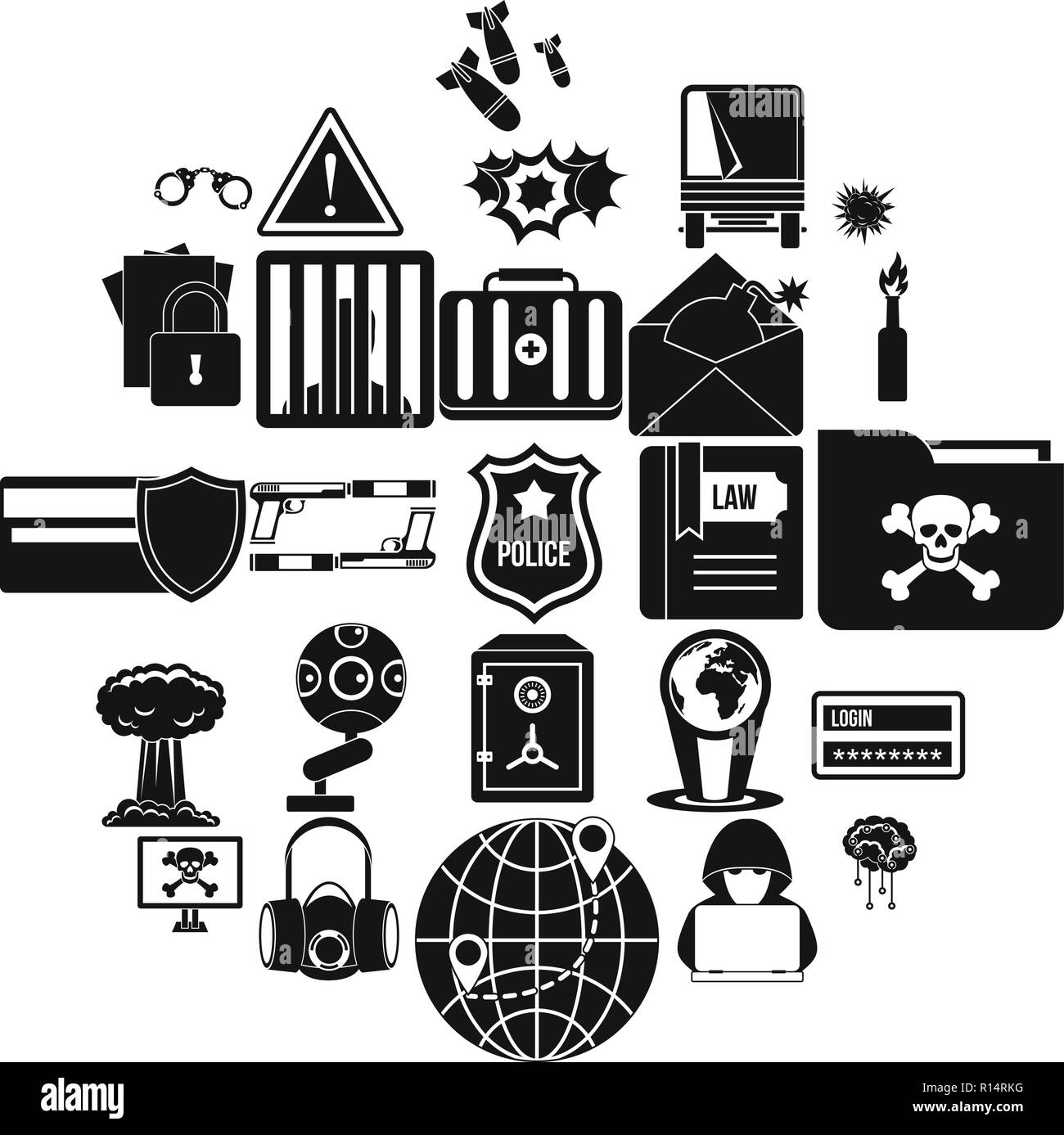 Genius icons set, simple style Stock Vector Image & Art - Alamy