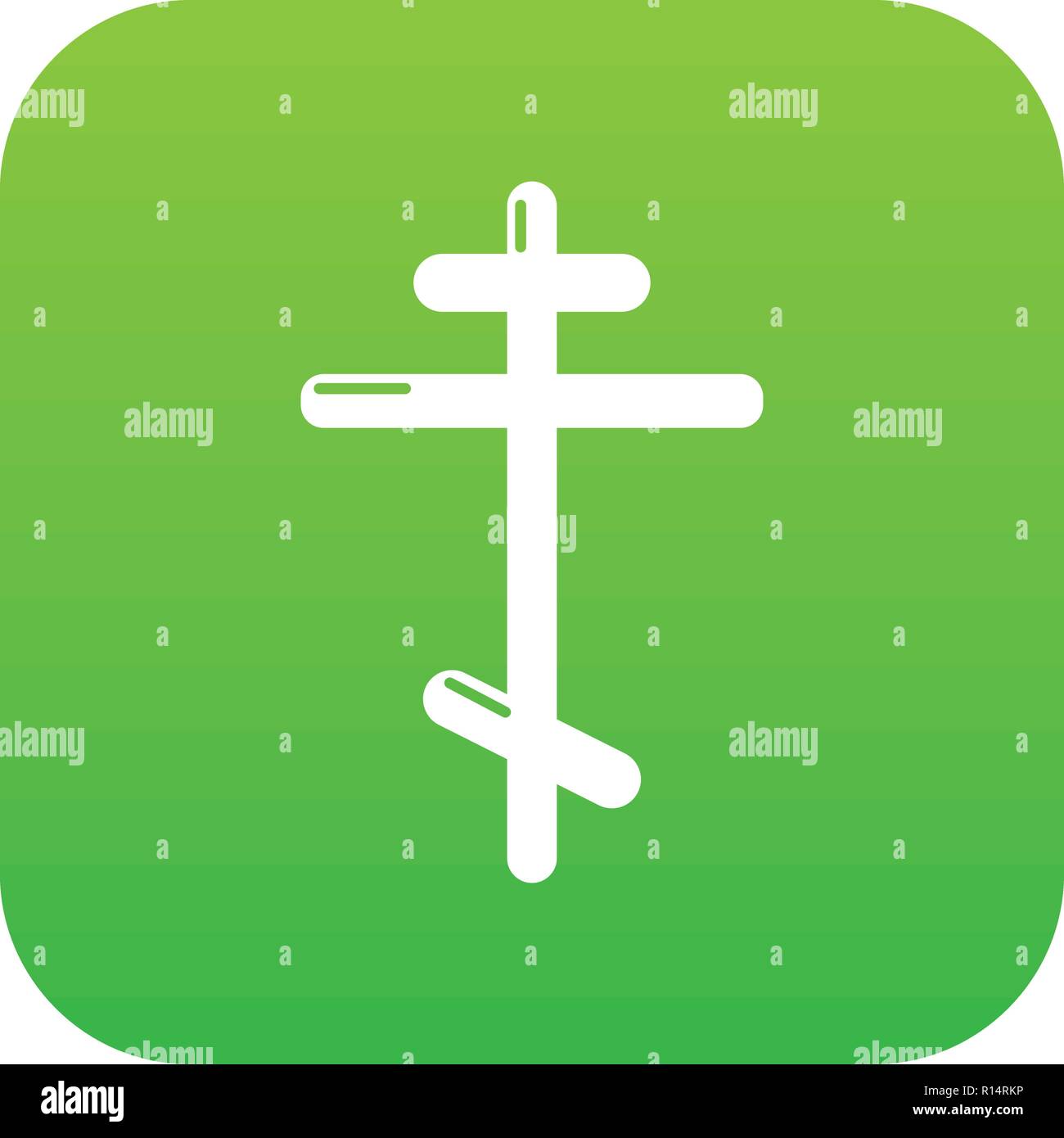 Orthodox cross icon green vector Stock Vector Image & Art - Alamy