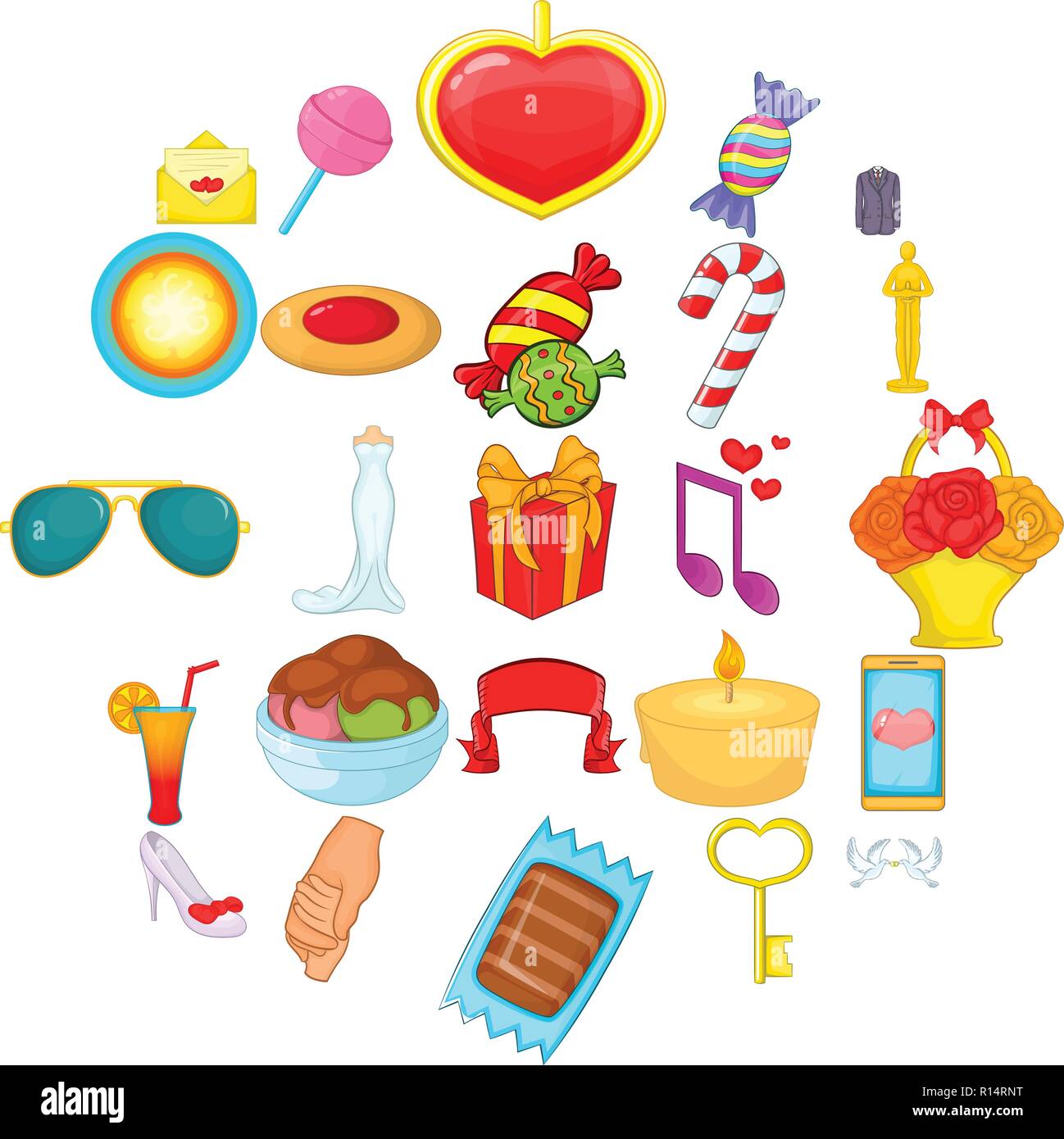 Luck icons set, cartoon style Stock Vector Image & Art - Alamy