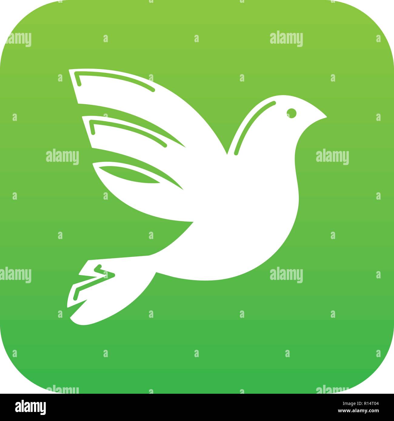 White peace pigeon icon green vector Stock Vector Image & Art - Alamy