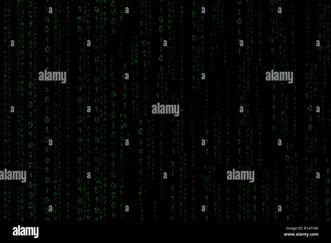 illustration abstraction binary code on black background Stock Photo ...