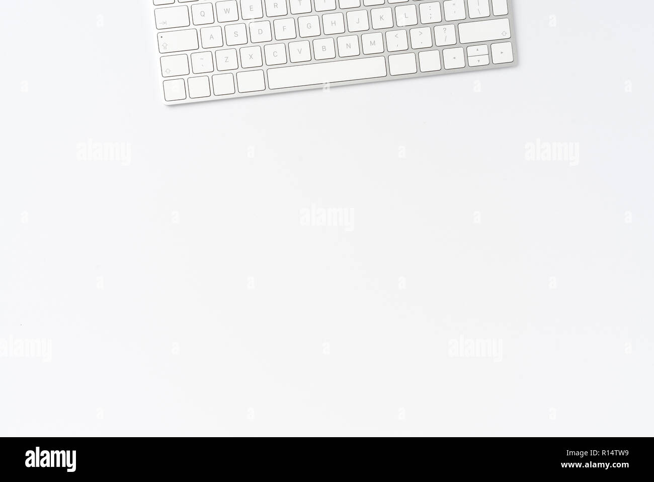 Computer keyboard on white background Stock Photo - Alamy