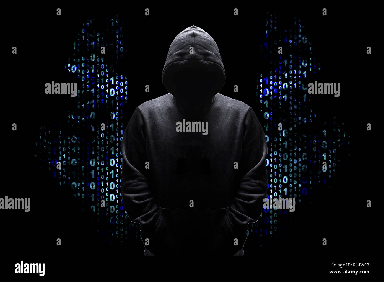 Man computer hacker silhouette hi-res stock photography and images - Alamy