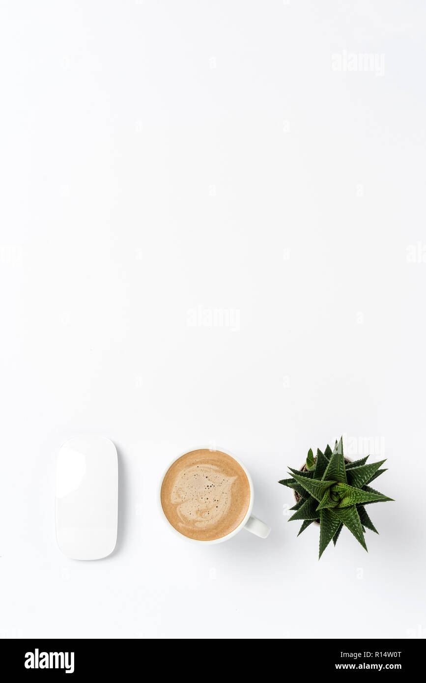 Office desktop. Top view Stock Photo - Alamy