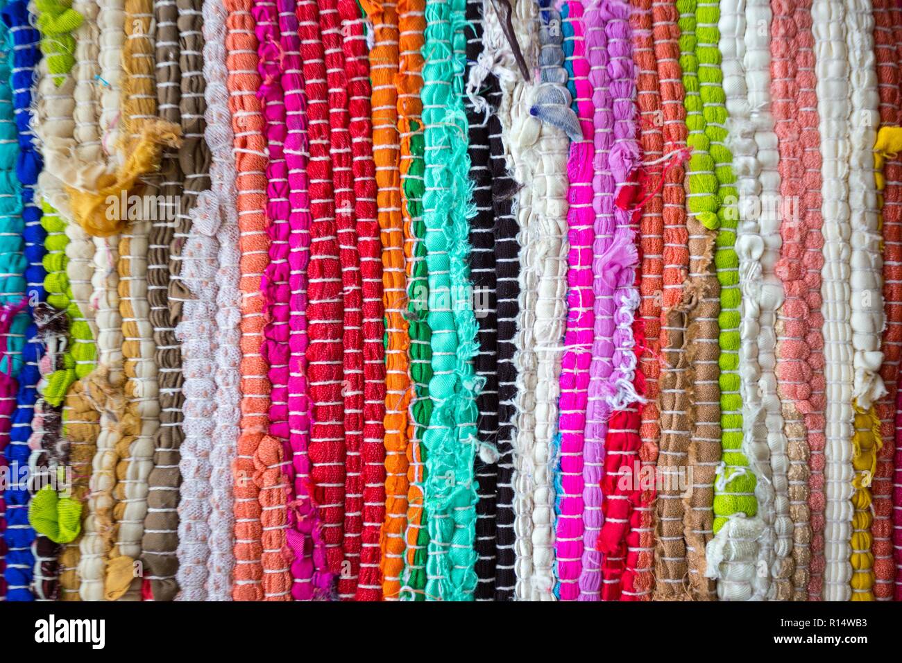 brazil textiles souvenir, background of bright Brazilian rugs Stock ...