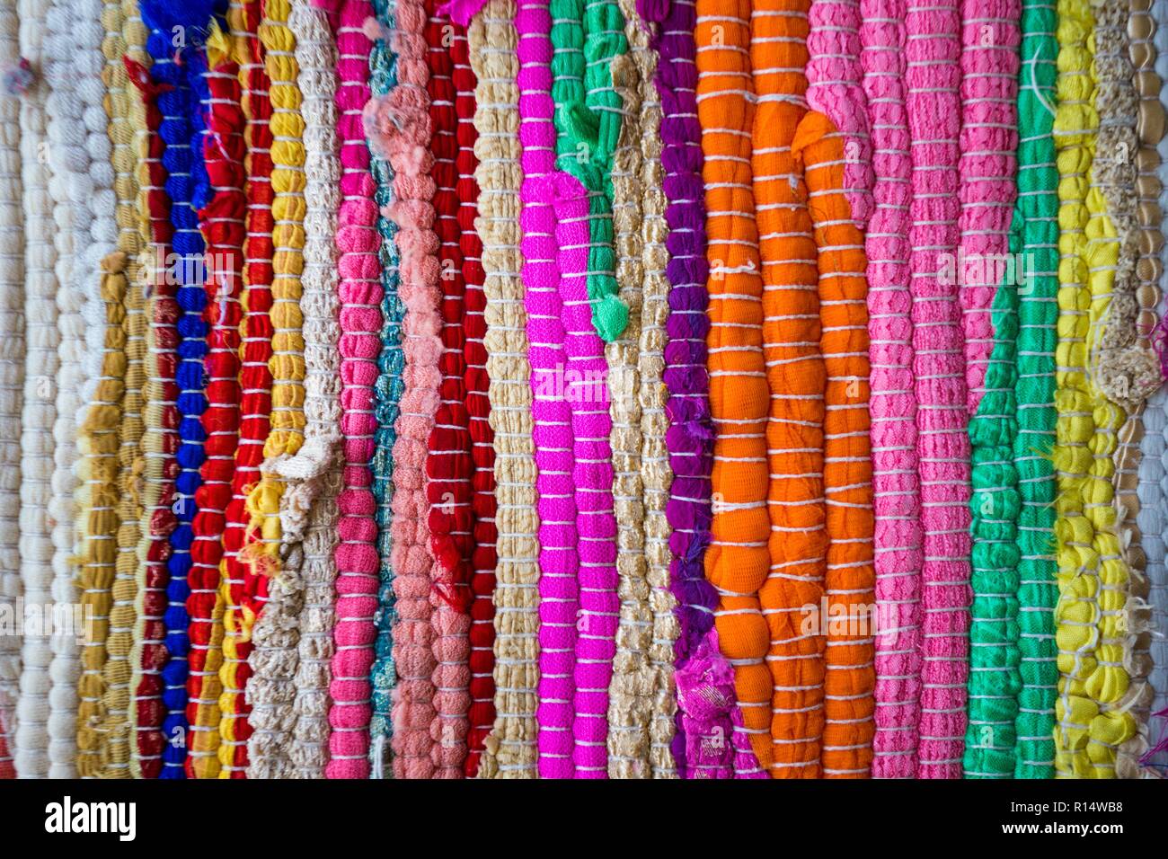 brazil textiles souvenir, background of bright Brazilian rugs Stock ...