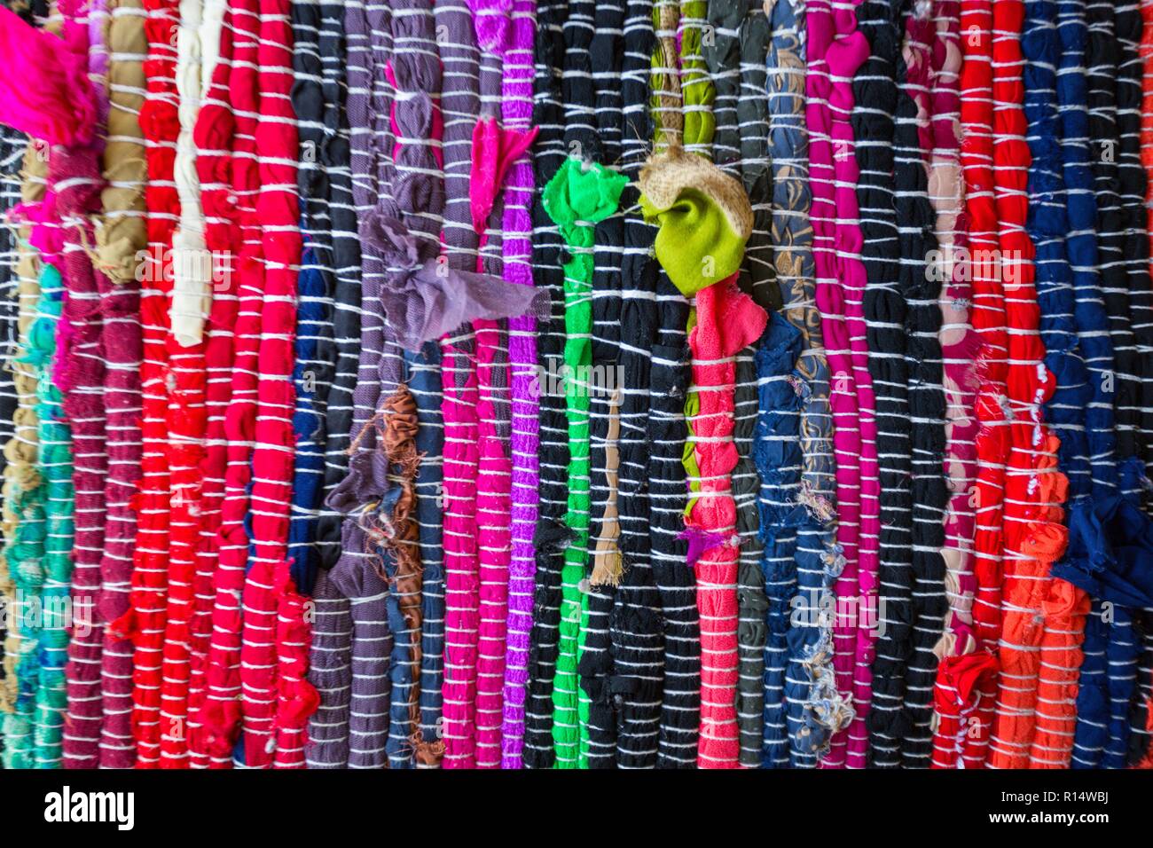 brazil textiles souvenir, background of bright Brazilian rugs Stock ...