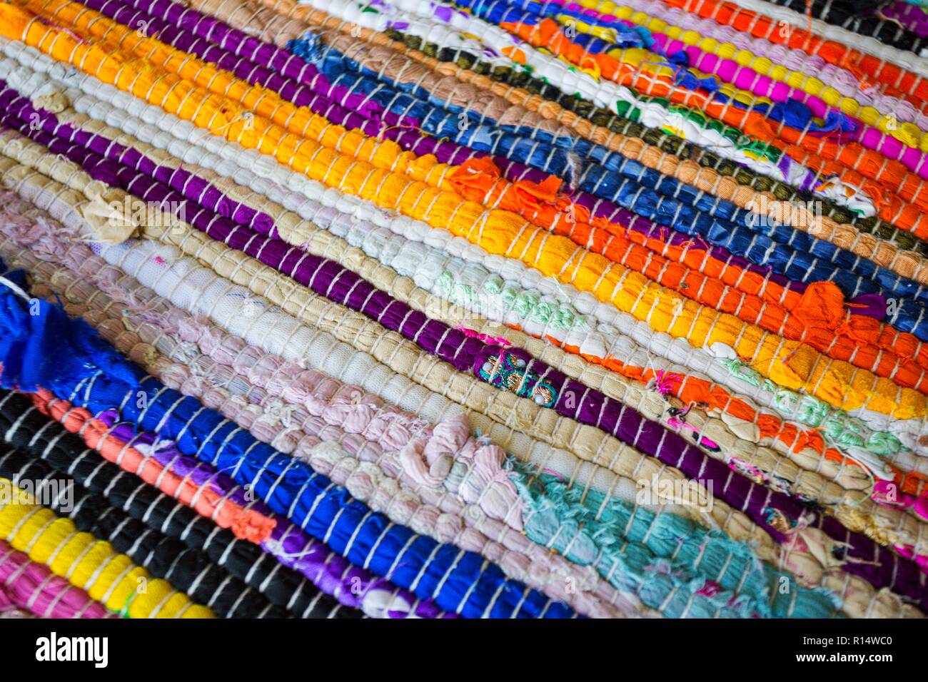 brazil textiles souvenir, background of bright Brazilian rugs Stock ...