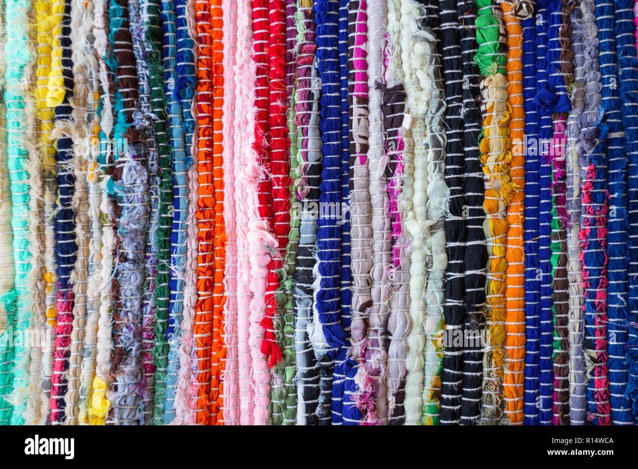 brazil textiles souvenir, background of bright Brazilian rugs Stock ...