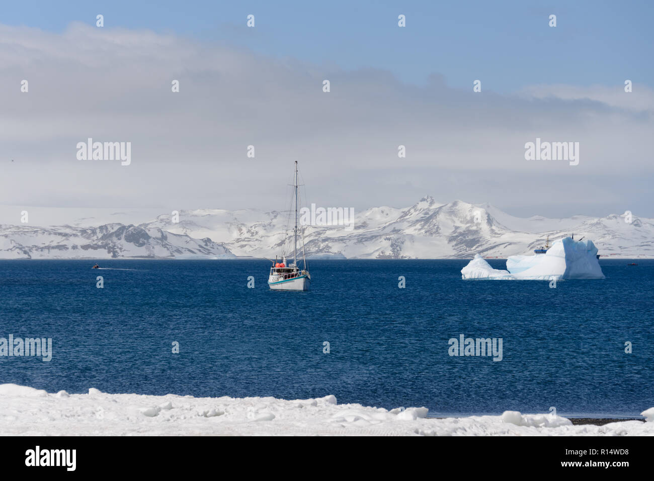 Reflection sea iceberg coast greenland hi-res stock photography and ...