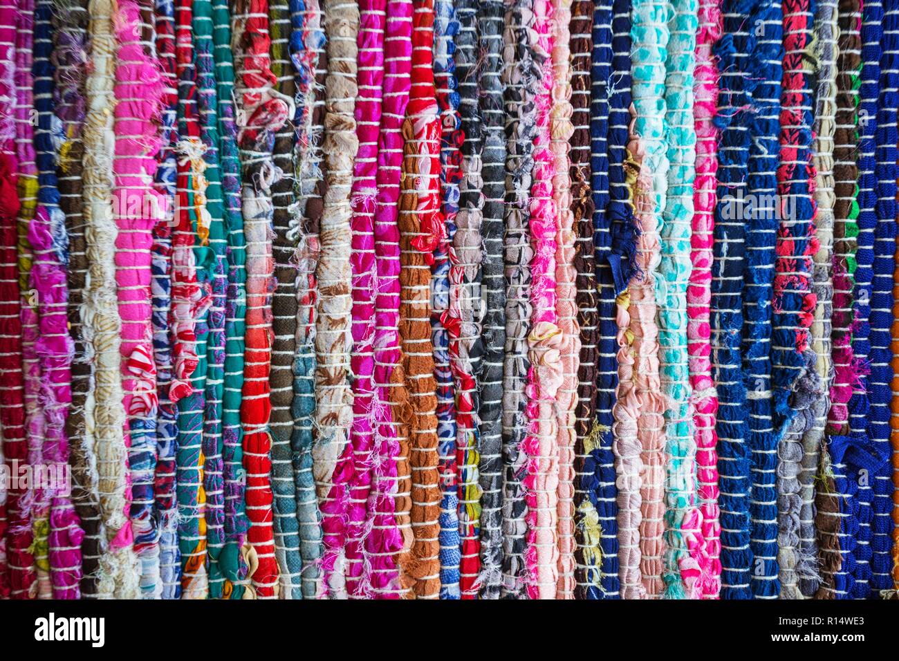 brazil textiles souvenir, background of bright Brazilian rugs Stock ...