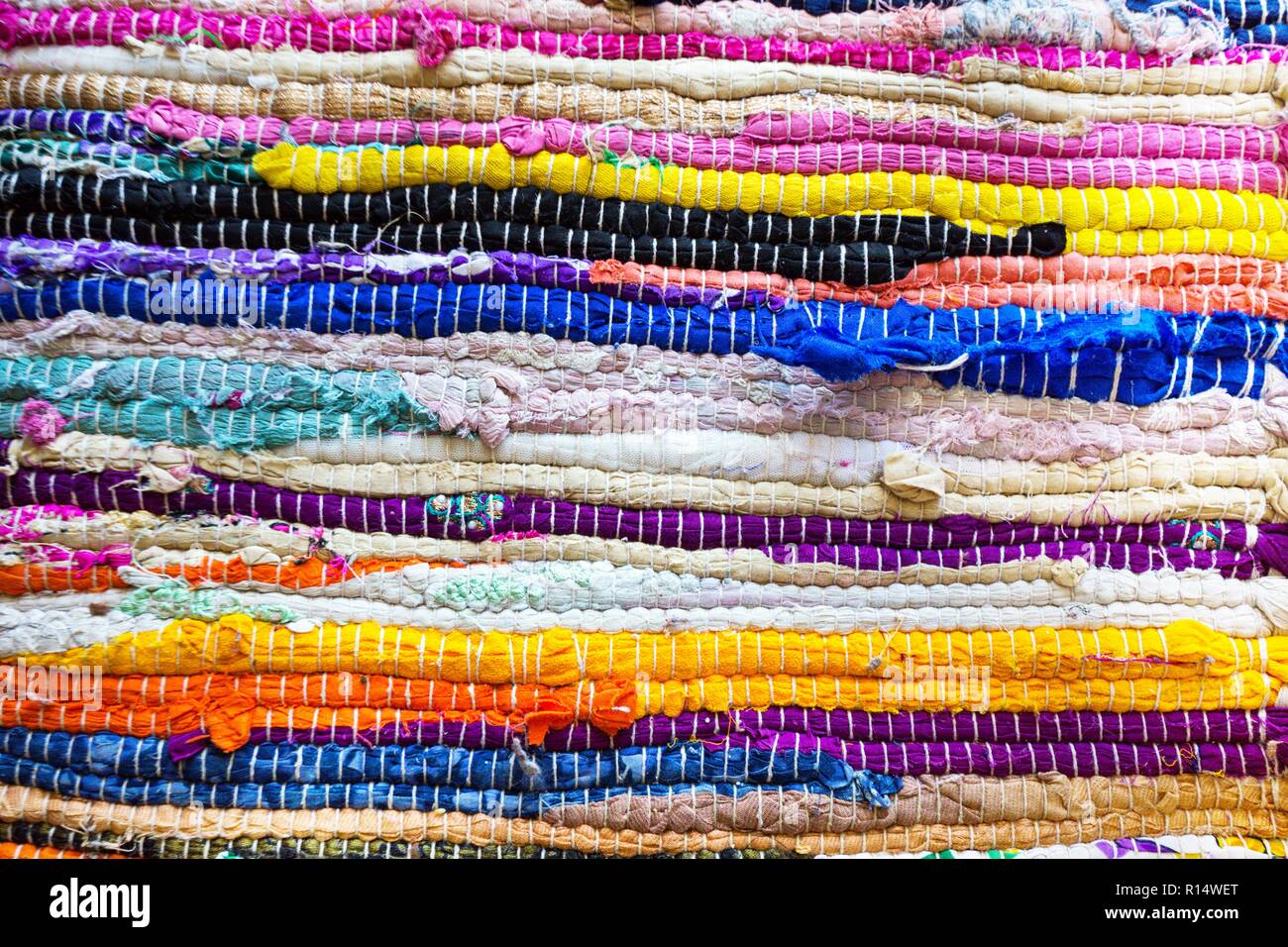 brazil textiles souvenir, background of bright Brazilian rugs Stock ...