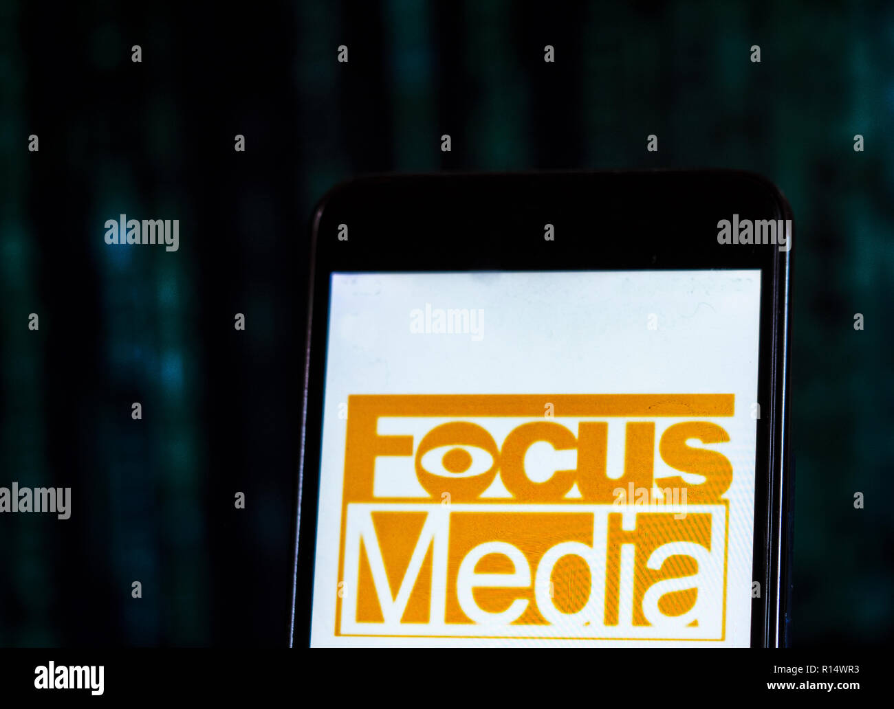 Focus Media Company logo seen displayed on smart phone. Focus Media ...