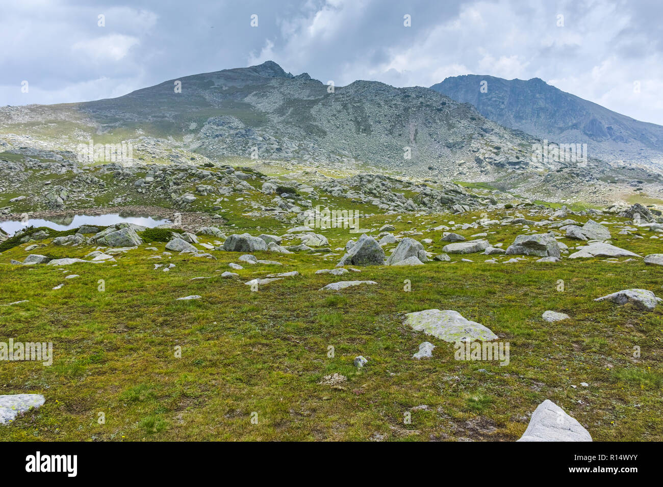 Amazing Landscape with Dark clouds Spano Pole, Pirin Mountain, Bulgaria ...