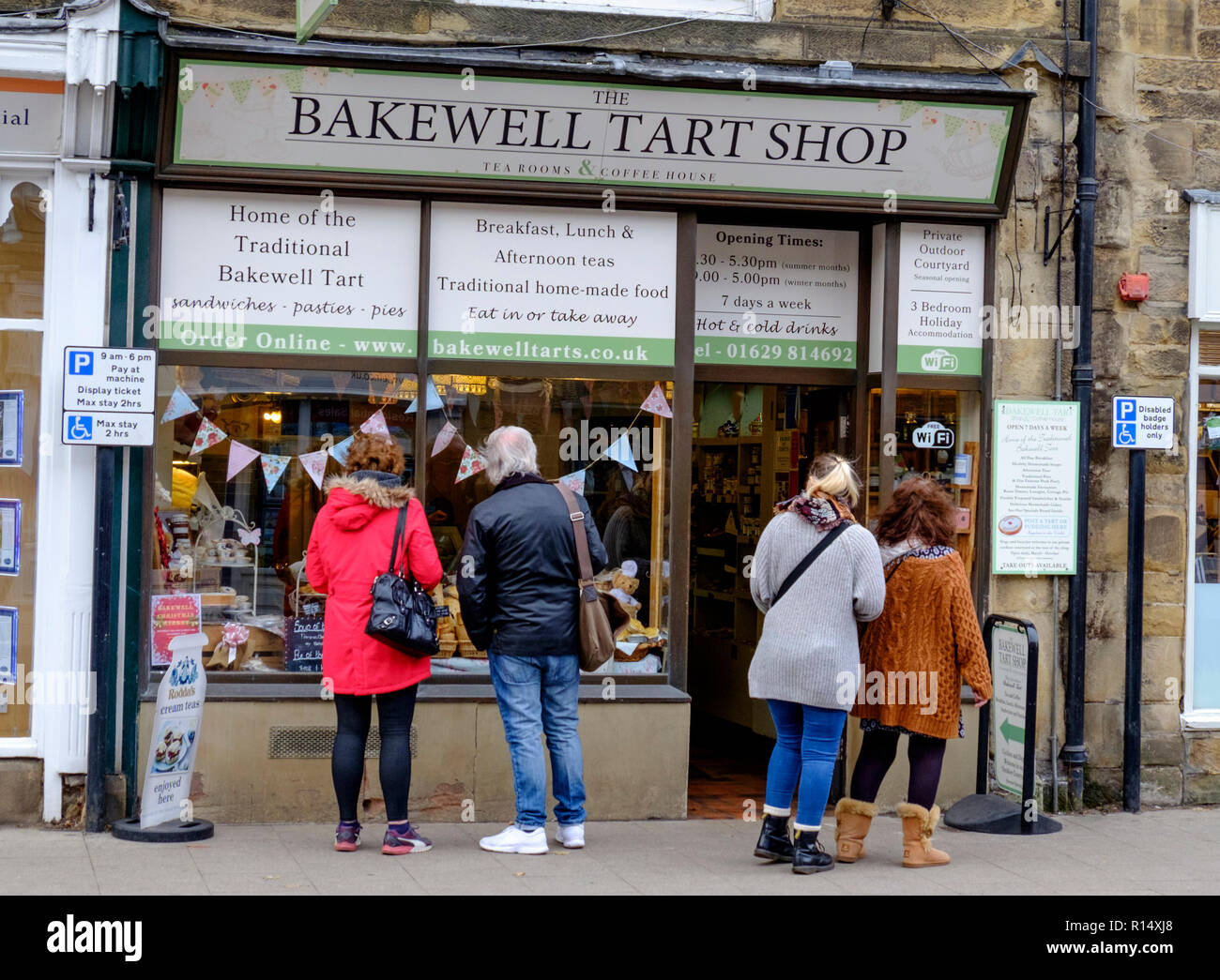 Bakewell, a market town in the Derbyshire Dales, Derbyshire, England UK ...