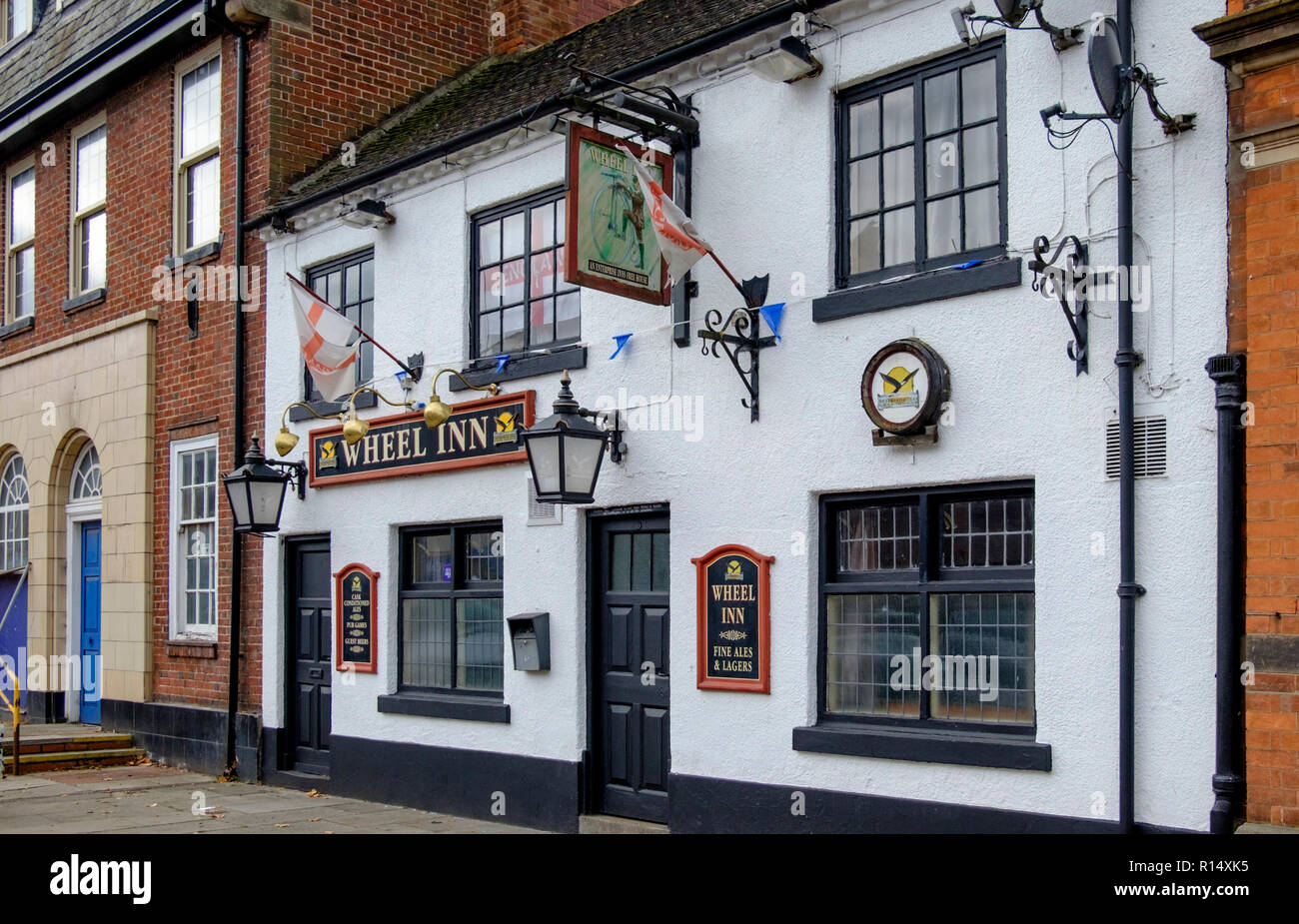 Ashbourne, a small town in the Derbyshire Dales, England UK The wheel ...