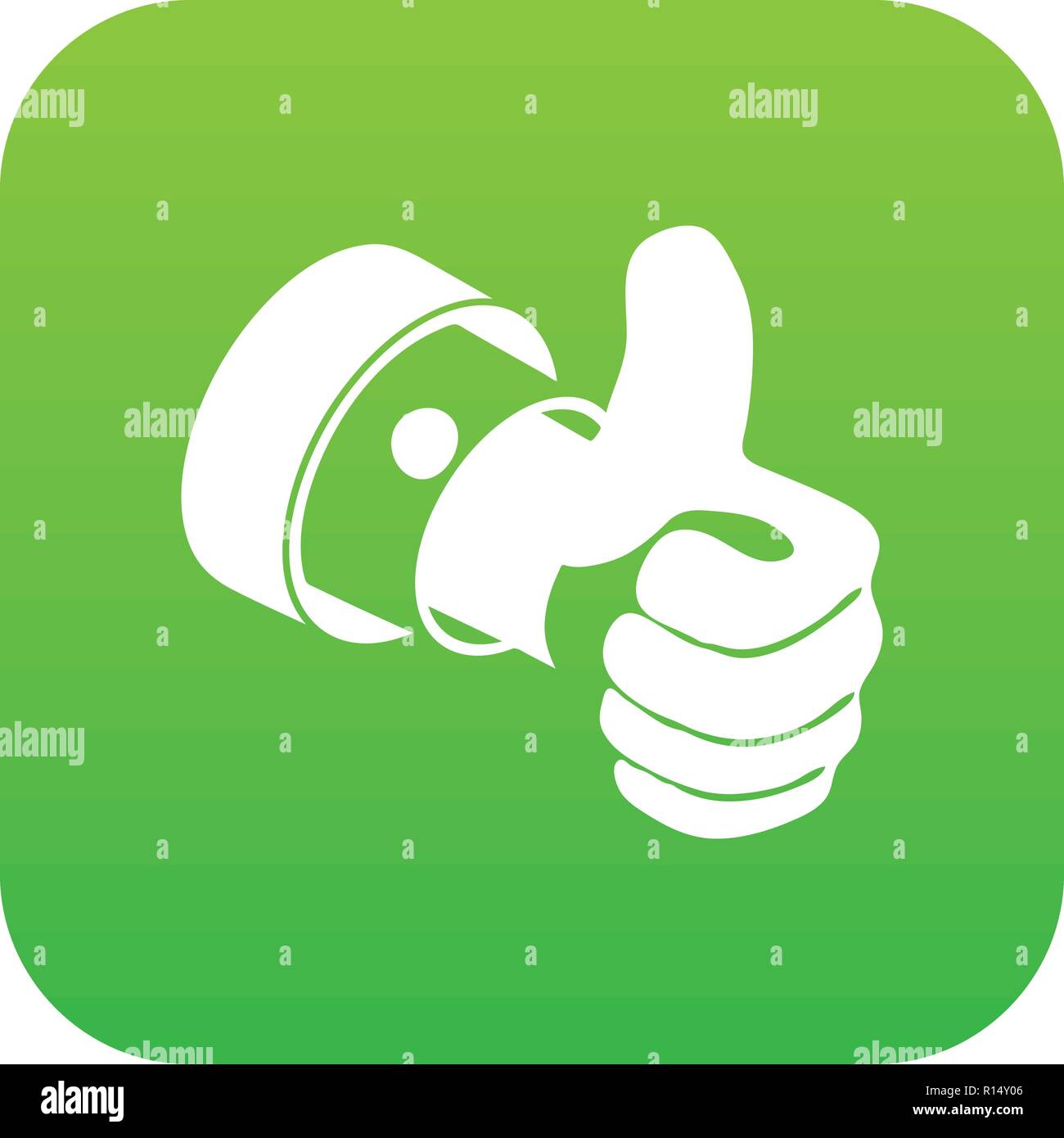 Election thumb up icon green vector Stock Vector Image & Art - Alamy