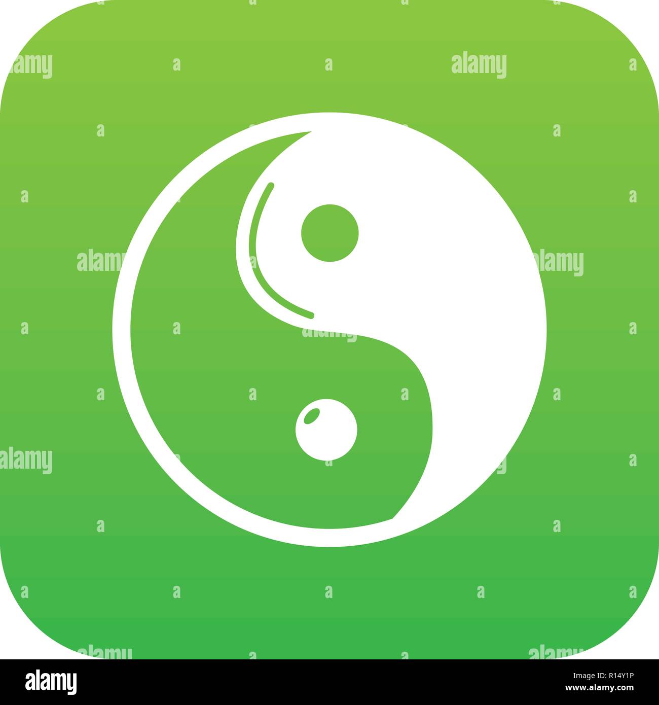 Yin yang symbol taoism icon green vector Stock Vector Image & Art - Alamy