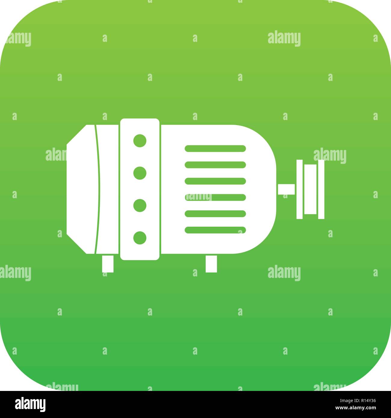 Electric motor icon digital green Stock Vector Image & Art - Alamy