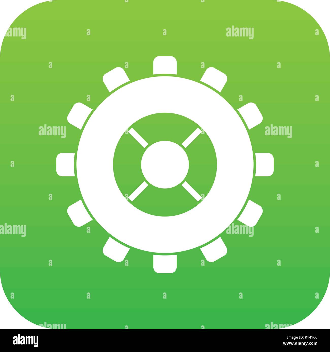 Gear icon digital green Stock Vector Image & Art - Alamy