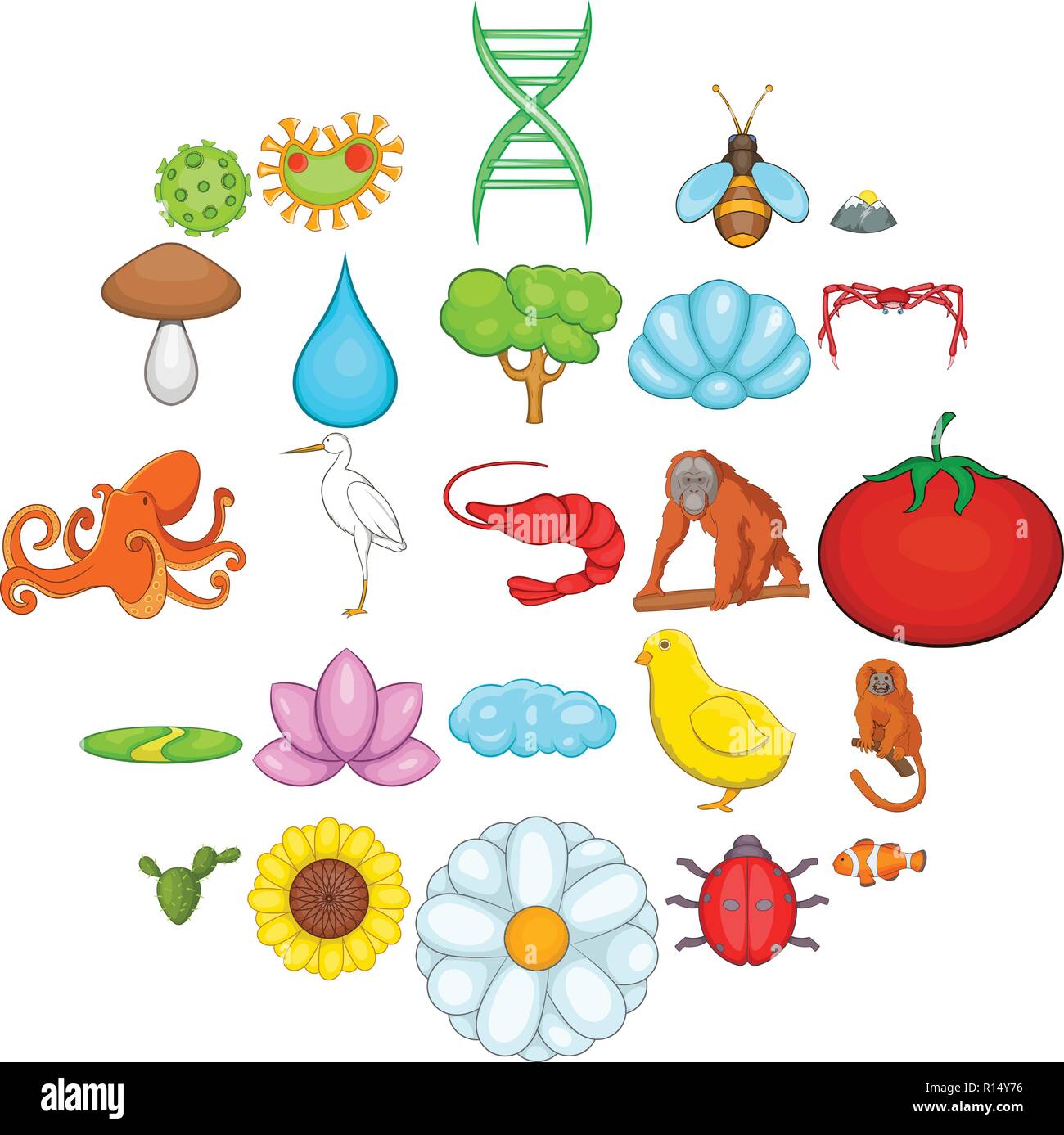 Environment icons set, cartoon style Stock Vector Image & Art - Alamy