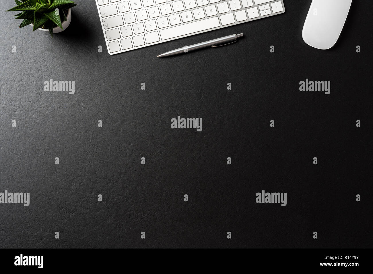 Elegant office desktop. Top view Stock Photo - Alamy