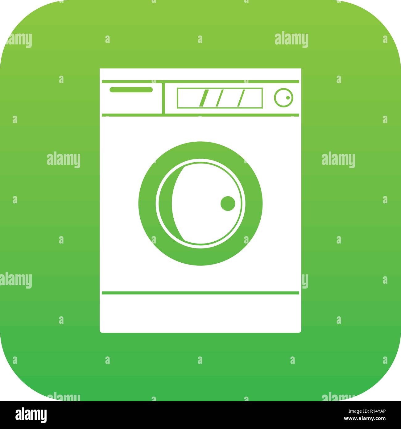 Washing machine icon digital green Stock Vector Image & Art - Alamy
