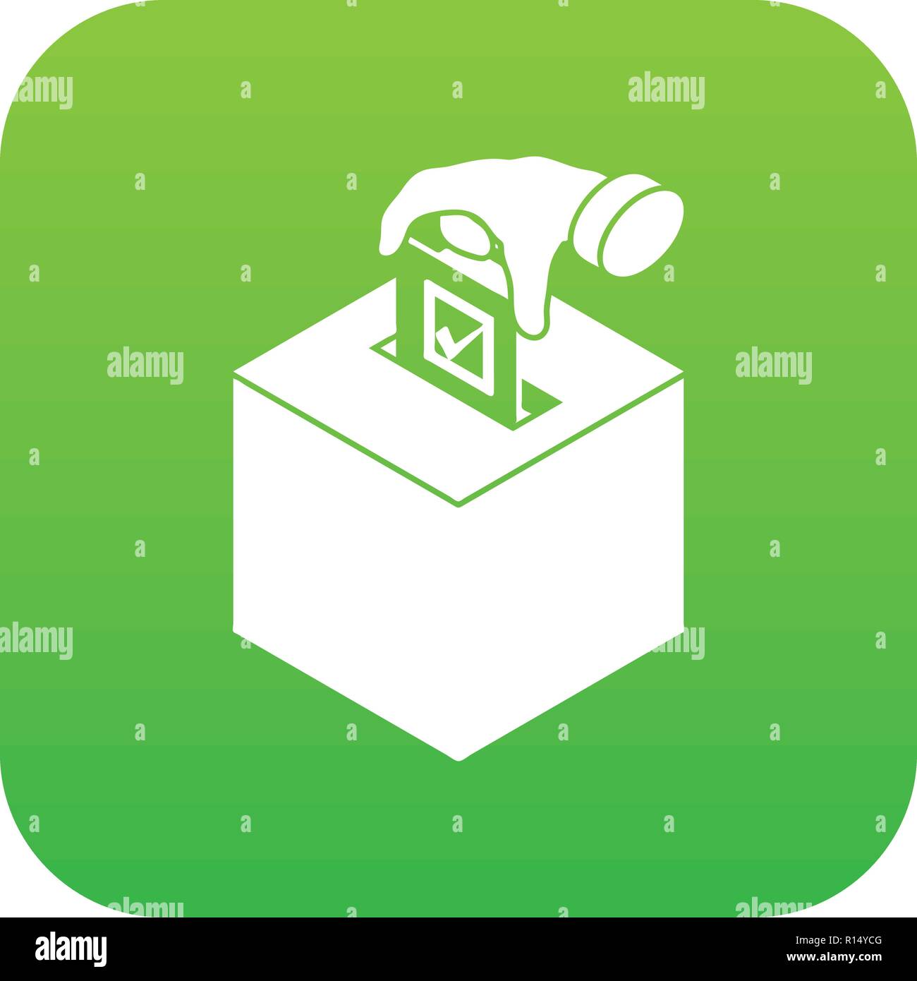 Election box icon green vector Stock Vector Image & Art - Alamy