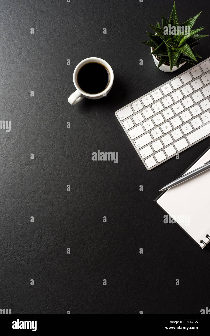 Elegant office desktop. Top view Stock Photo - Alamy
