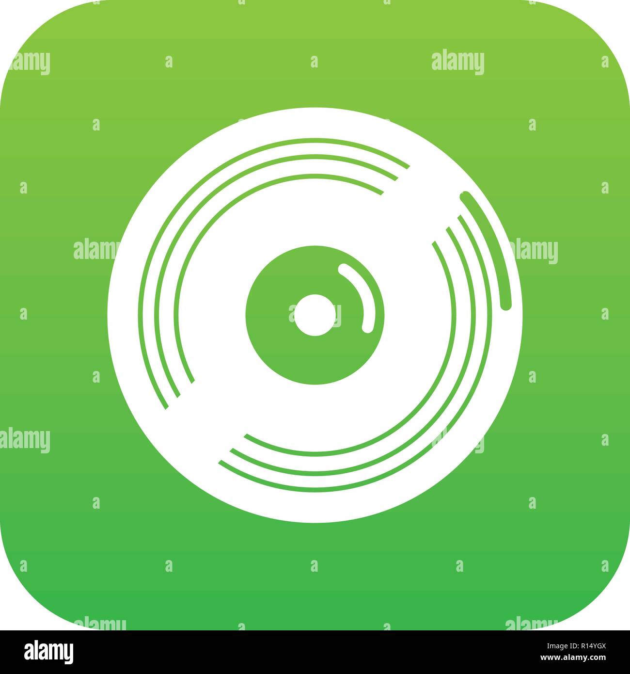 Vinyl record icon green vector Stock Vector Image & Art - Alamy