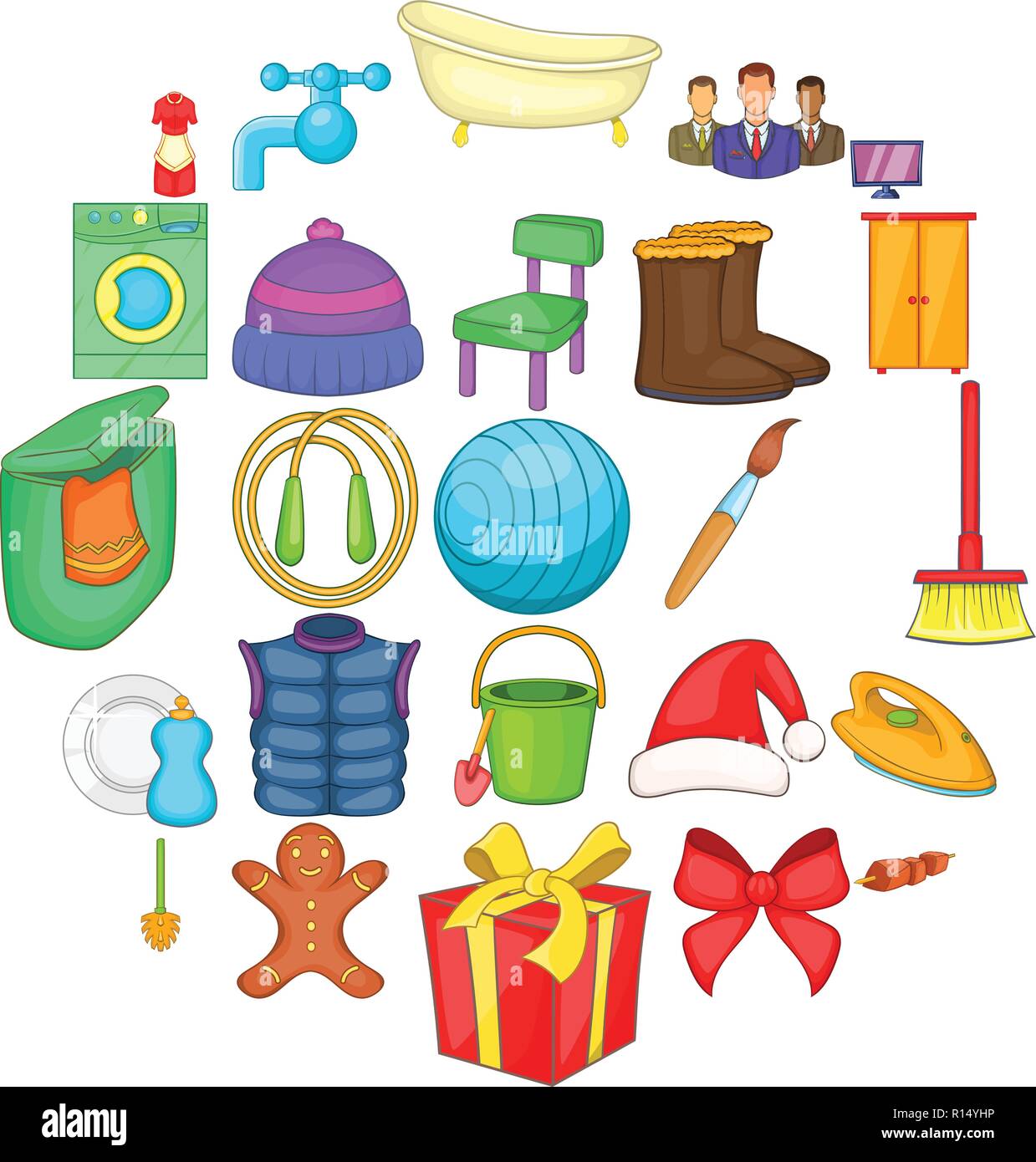 Family icons set, cartoon style Stock Vector Image & Art - Alamy