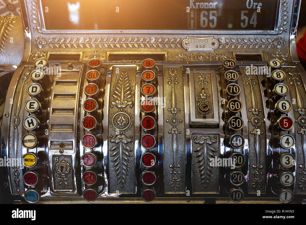antiques - a beautiful old cash register Stock Photo - Alamy