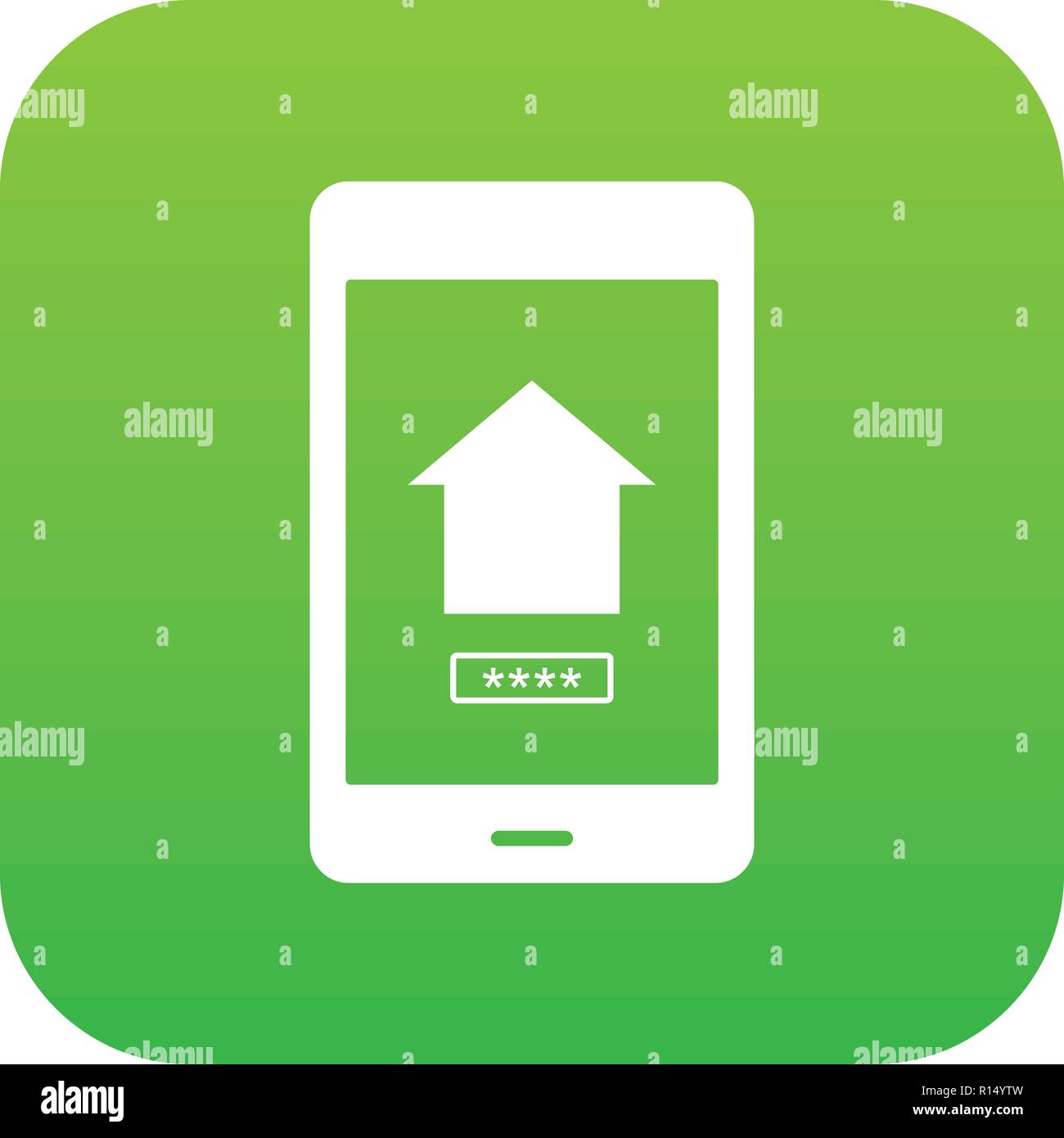 Working phone icon digital green Stock Vector Image & Art - Alamy