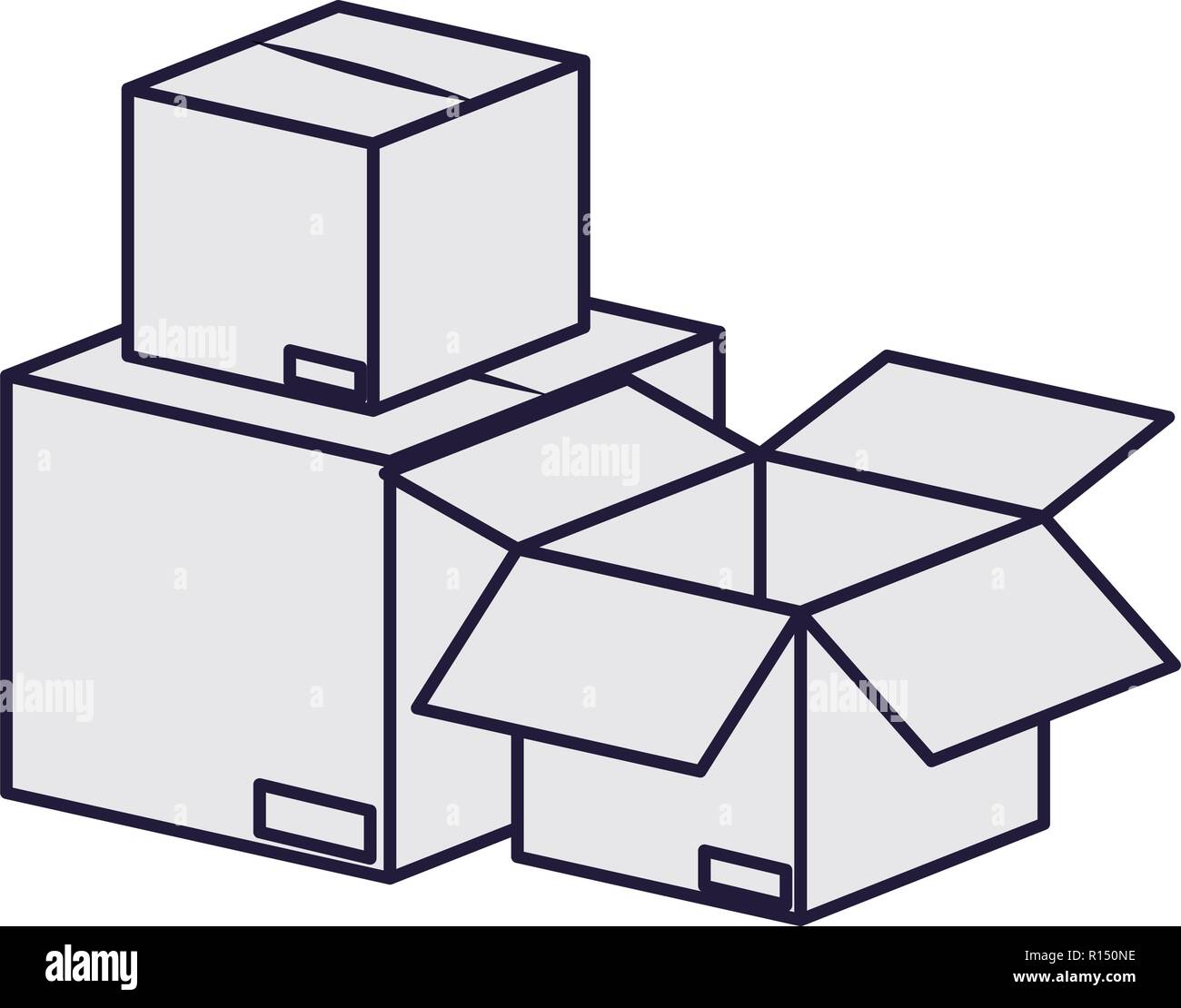 cardboard boxes isolated icon Stock Vector Image & Art - Alamy cardboard boxes isolated icon Stock Vector Image & Art - Alamy