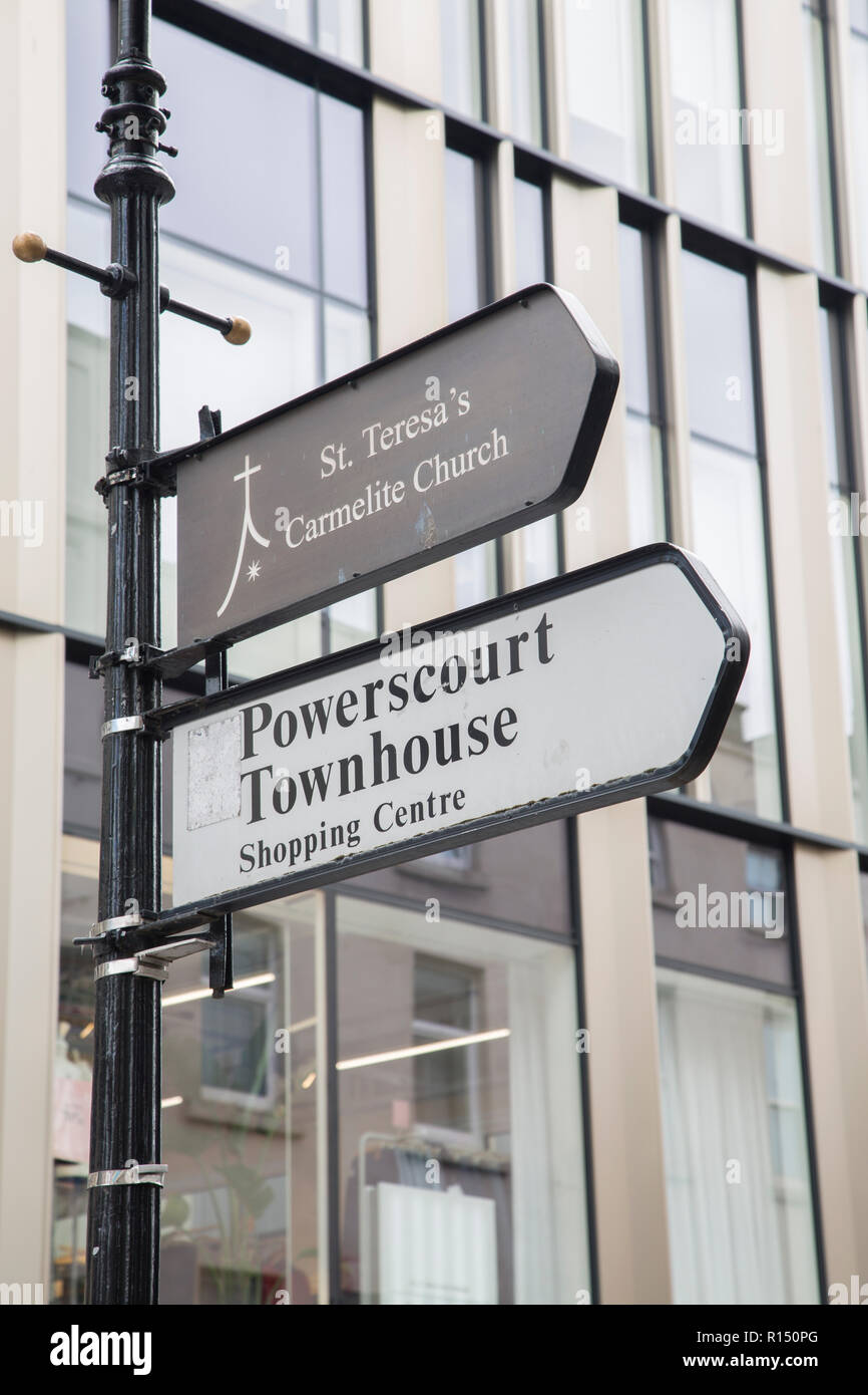 Powerscourt Townhouse Shopping Centre Sign, Dublin; Ireland Stock Photo ...
