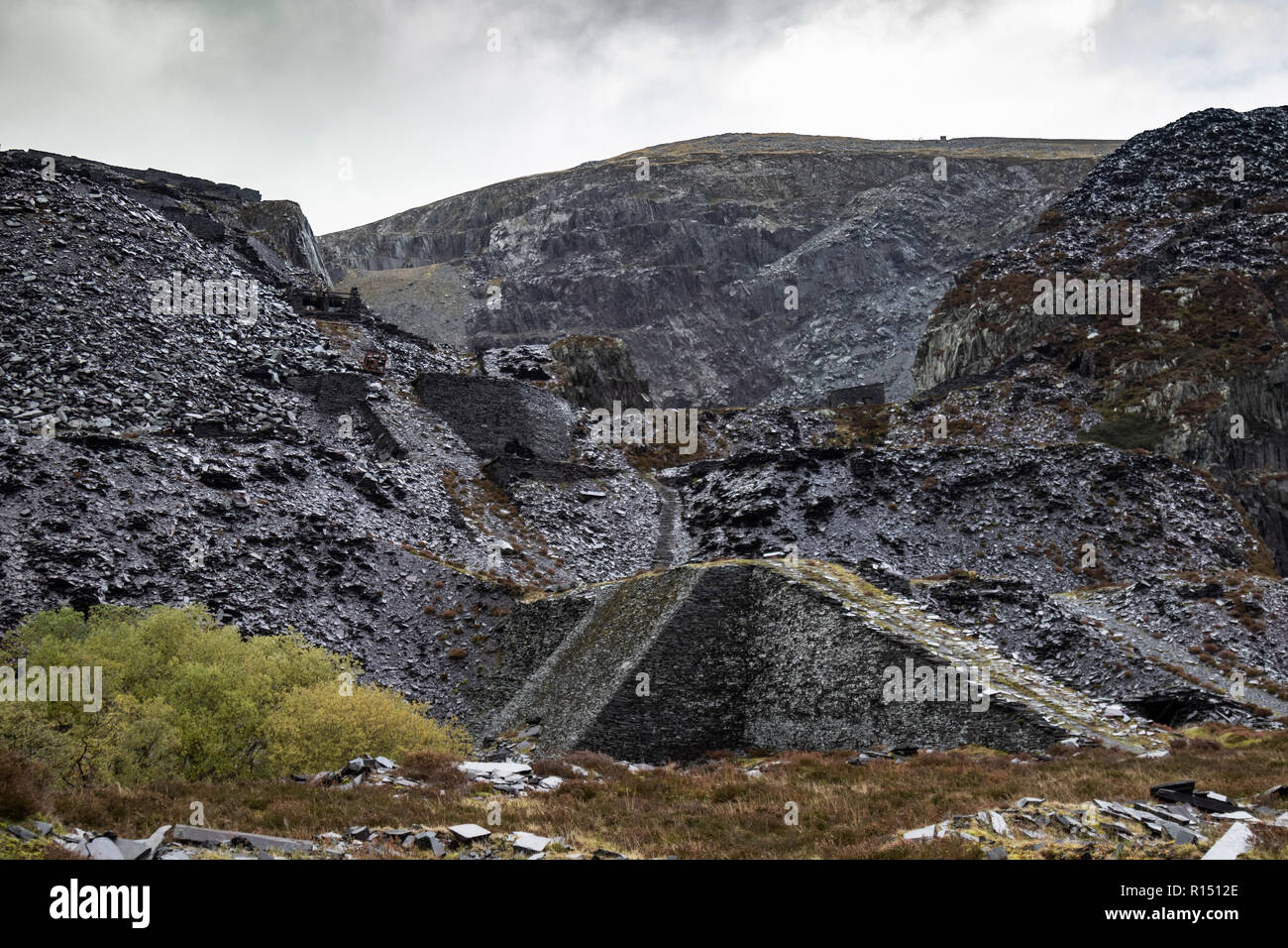Inclined Plane at Dinorwig Slate Quarry Stock Photo - Alamy
