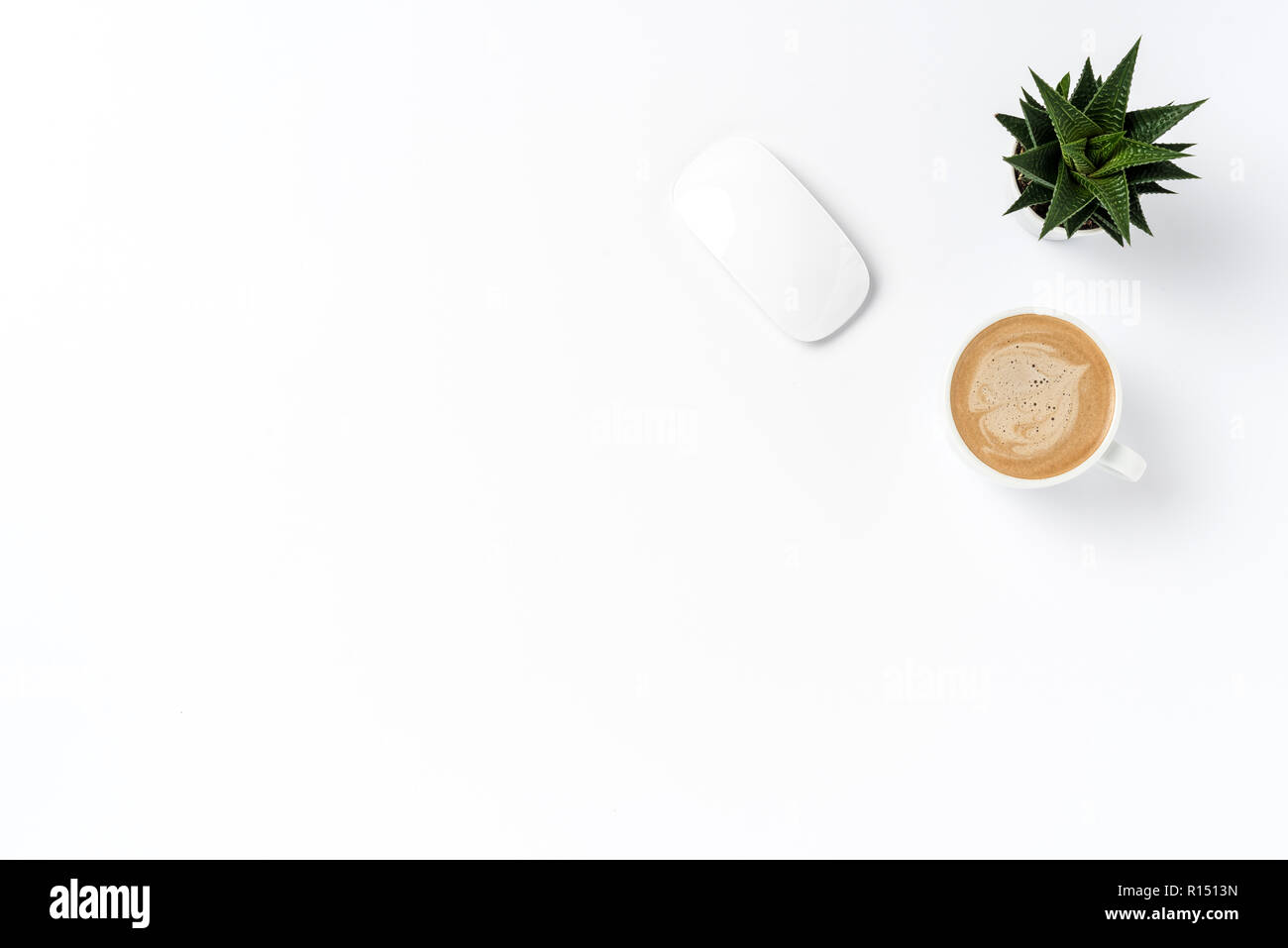 Office workspace laptop mouse Cut Out Stock Images & Pictures - Alamy