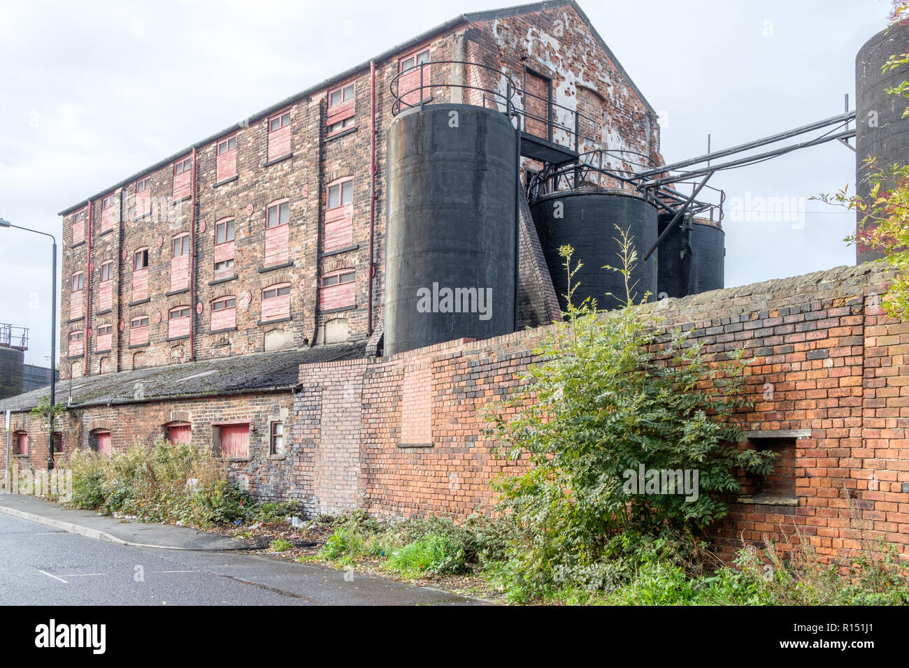 Old factory buildings in the vicinity of Granary Wharf in the city ...