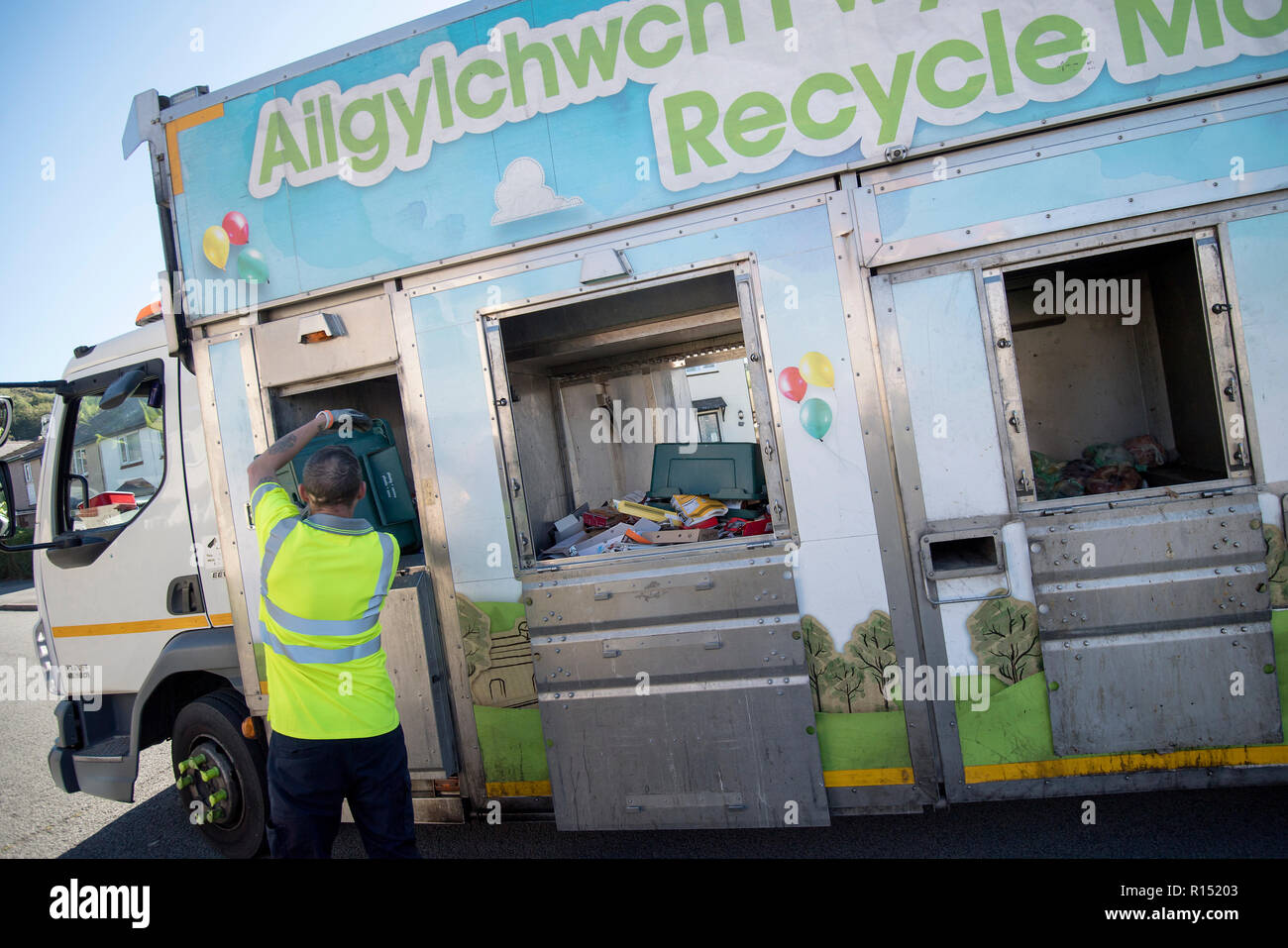 Plastic bottles recycling collection bin hi-res stock photography and ...