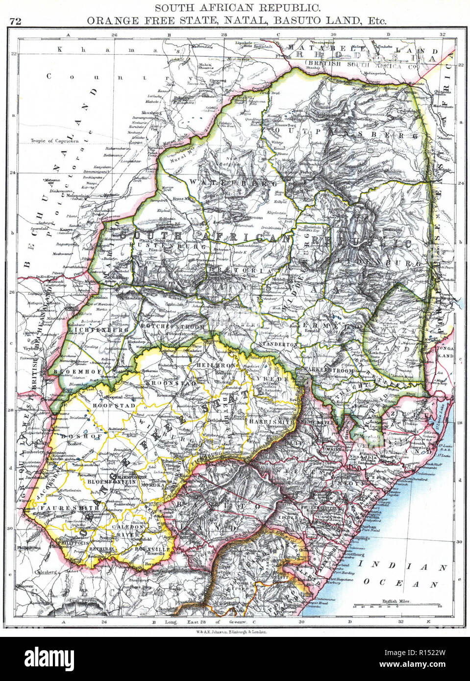 South african republic and the orange free state hi-res stock ...