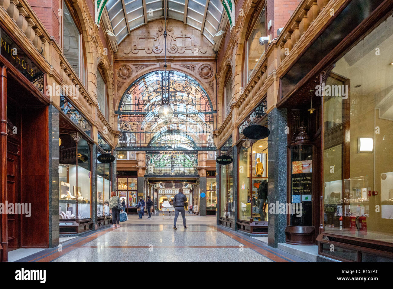 Leeds Victorian and Edwardian Shopping Arcades in the city center of ...