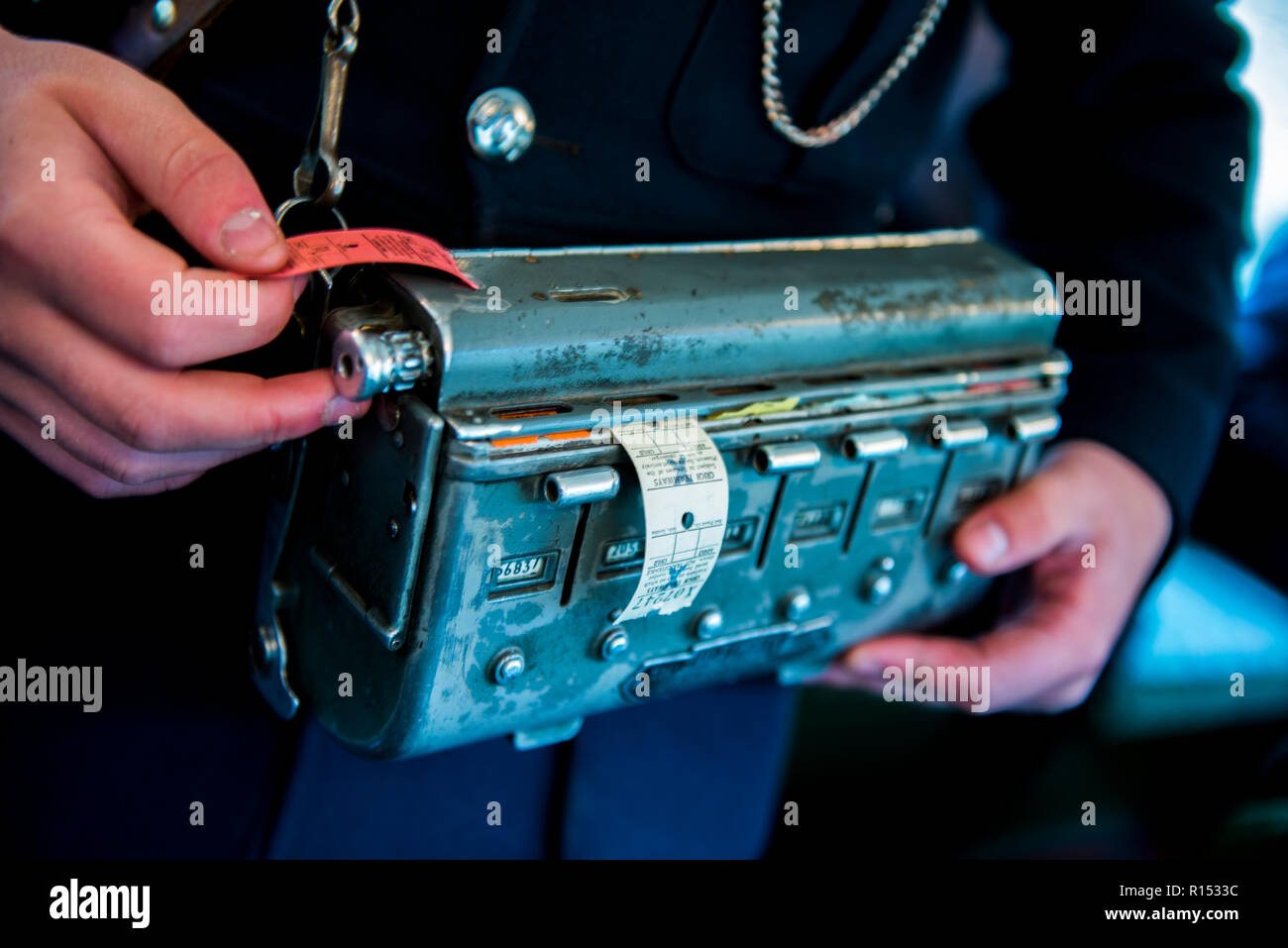 Vintage tram ticket machine hi-res stock photography and images - Alamy