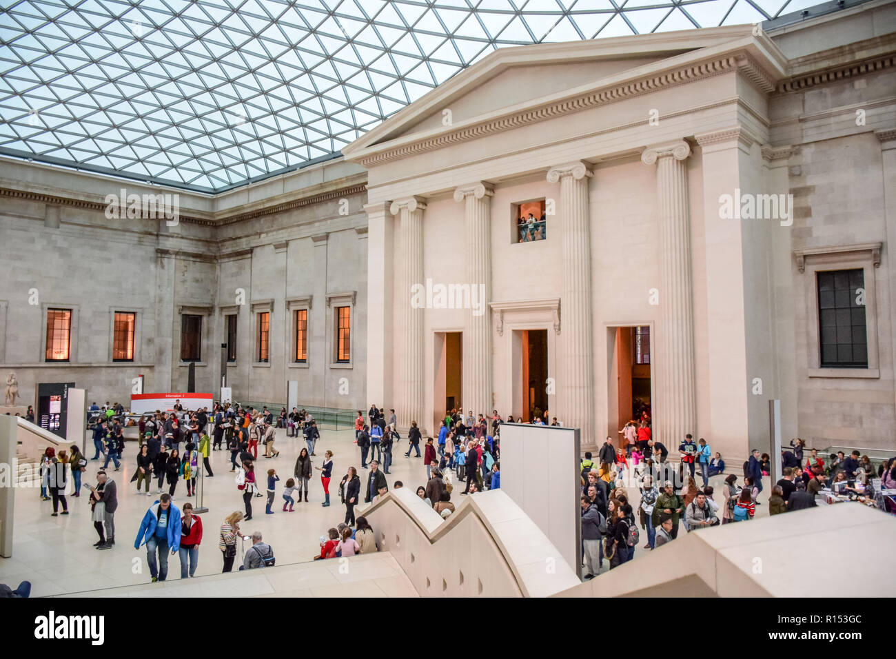 Tourist visiting the British Museum, a public institution dedicated to ...