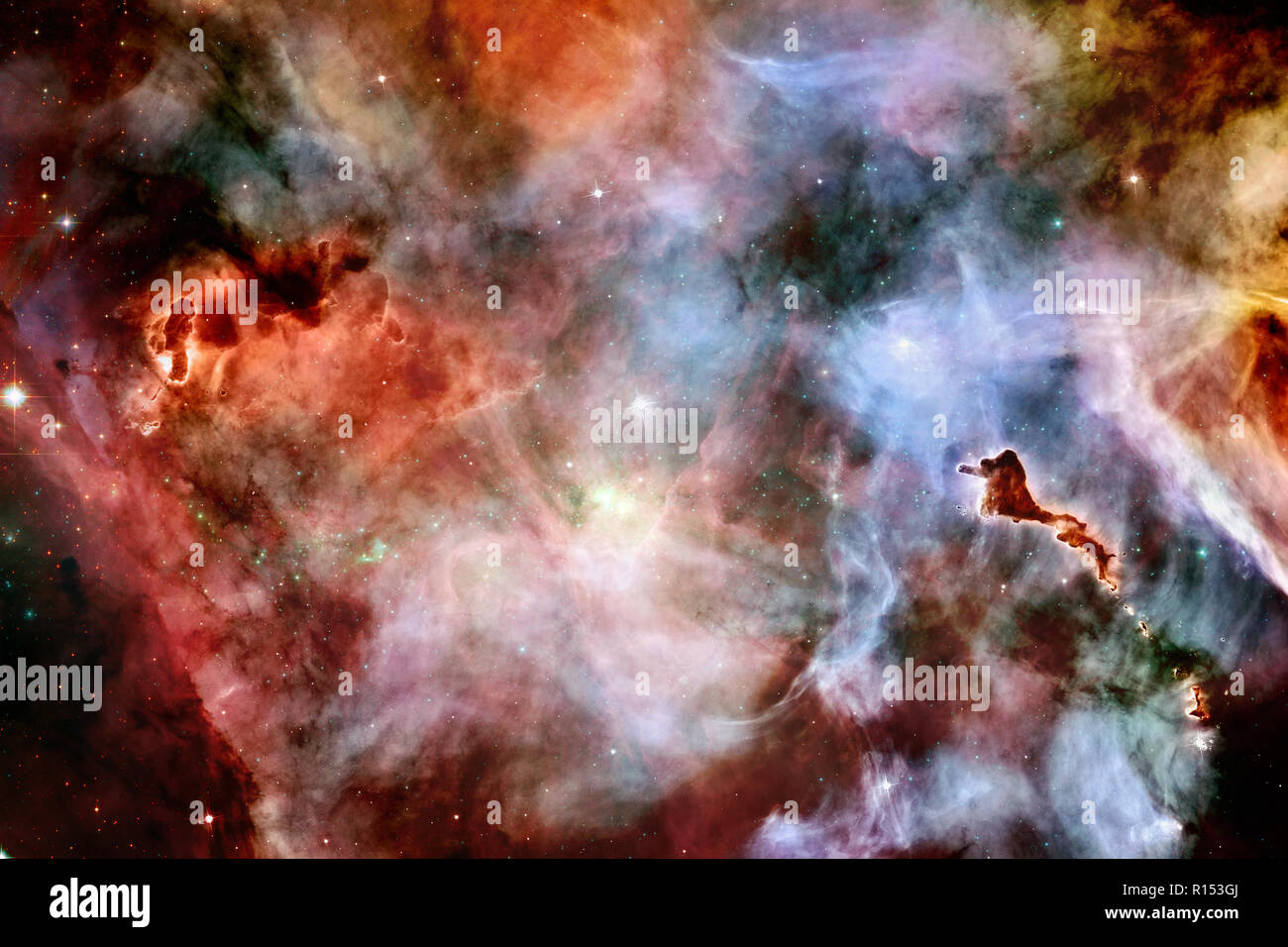 Nebula an interstellar cloud of star dust. Outer space image. Elements ...