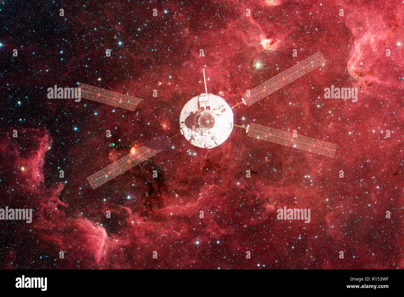 Spacecraft launch into space. Beauty of outer space. Billions of ...